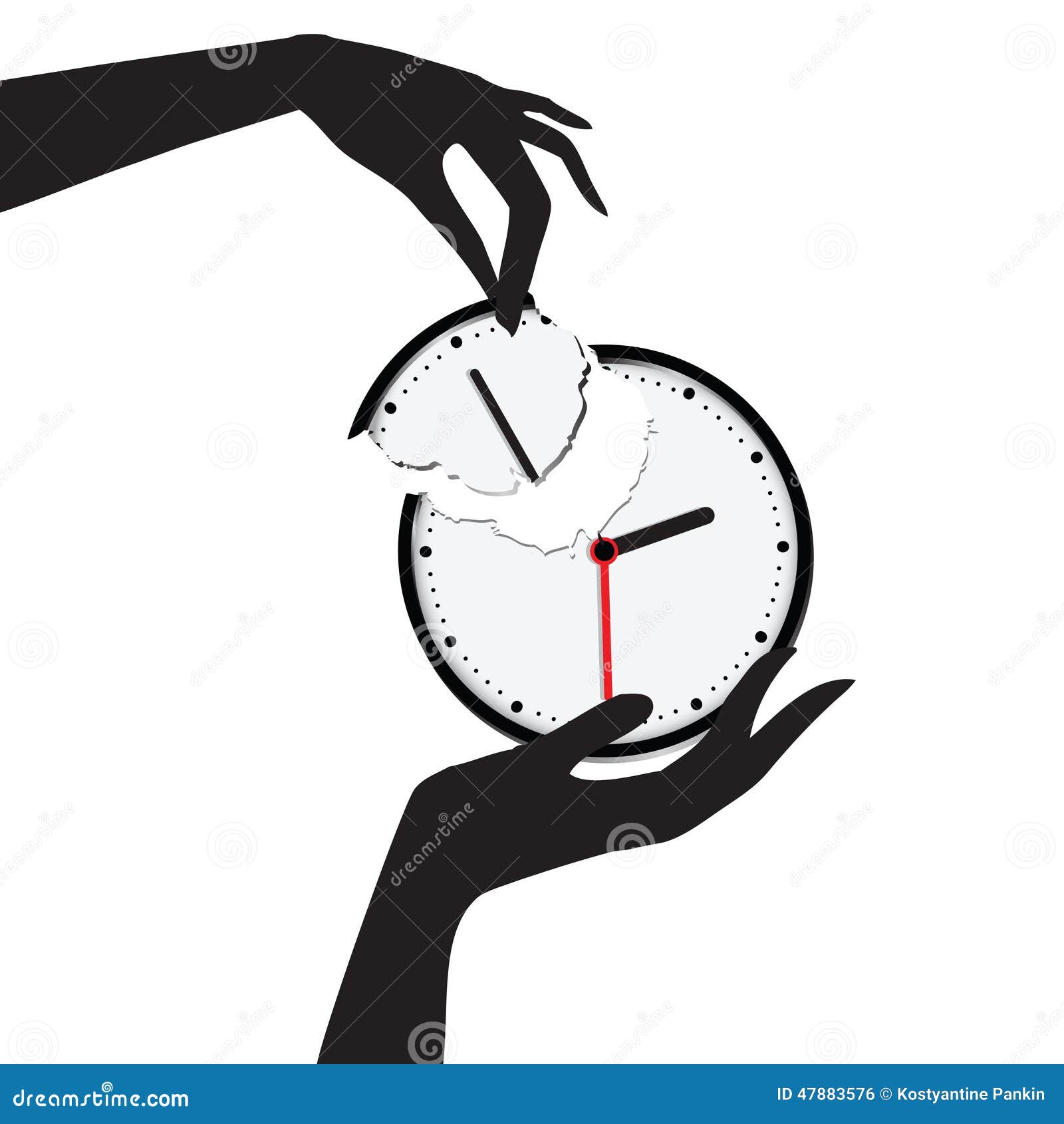 Save your time stock vector. Illustration of damaged - 47883576