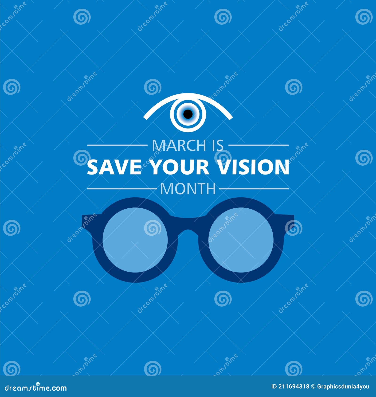 Save Your Vision Month Observed in Month of March Stock Vector ...