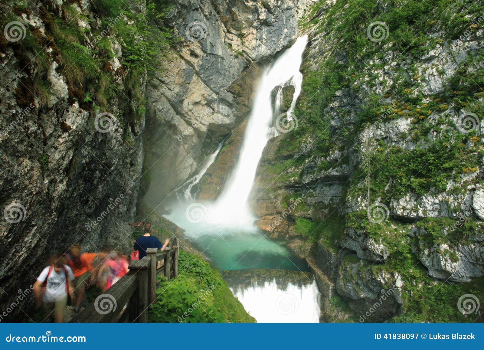 Savica waterfall editorial photography. Image of waterfall - 41838097