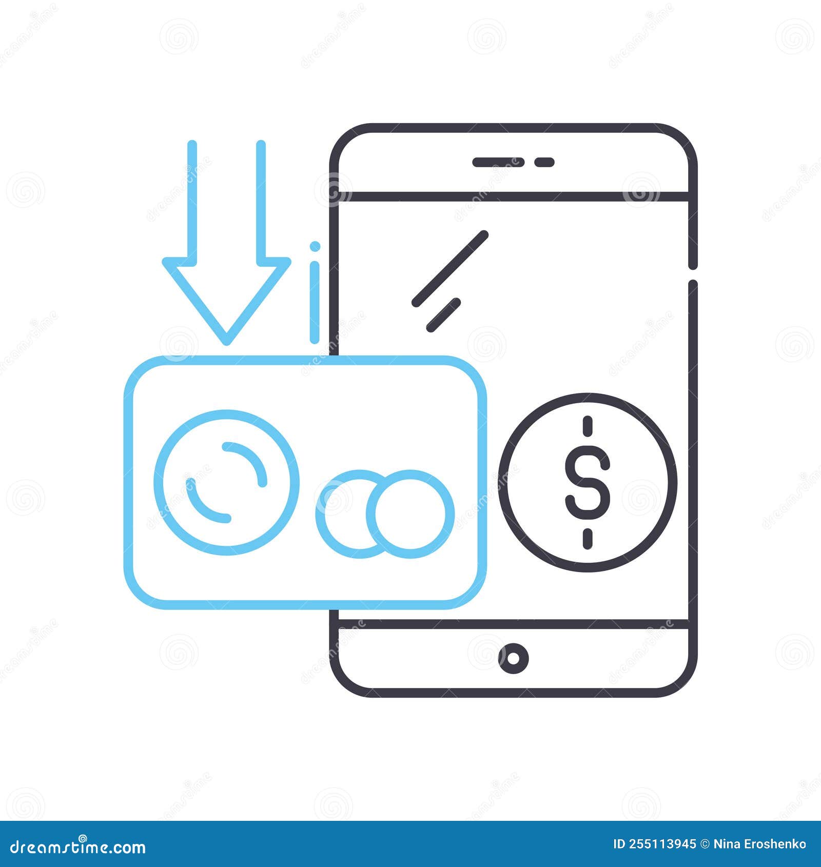 Saving Account Line Icon Outline Symbol Vector Illustration Concept