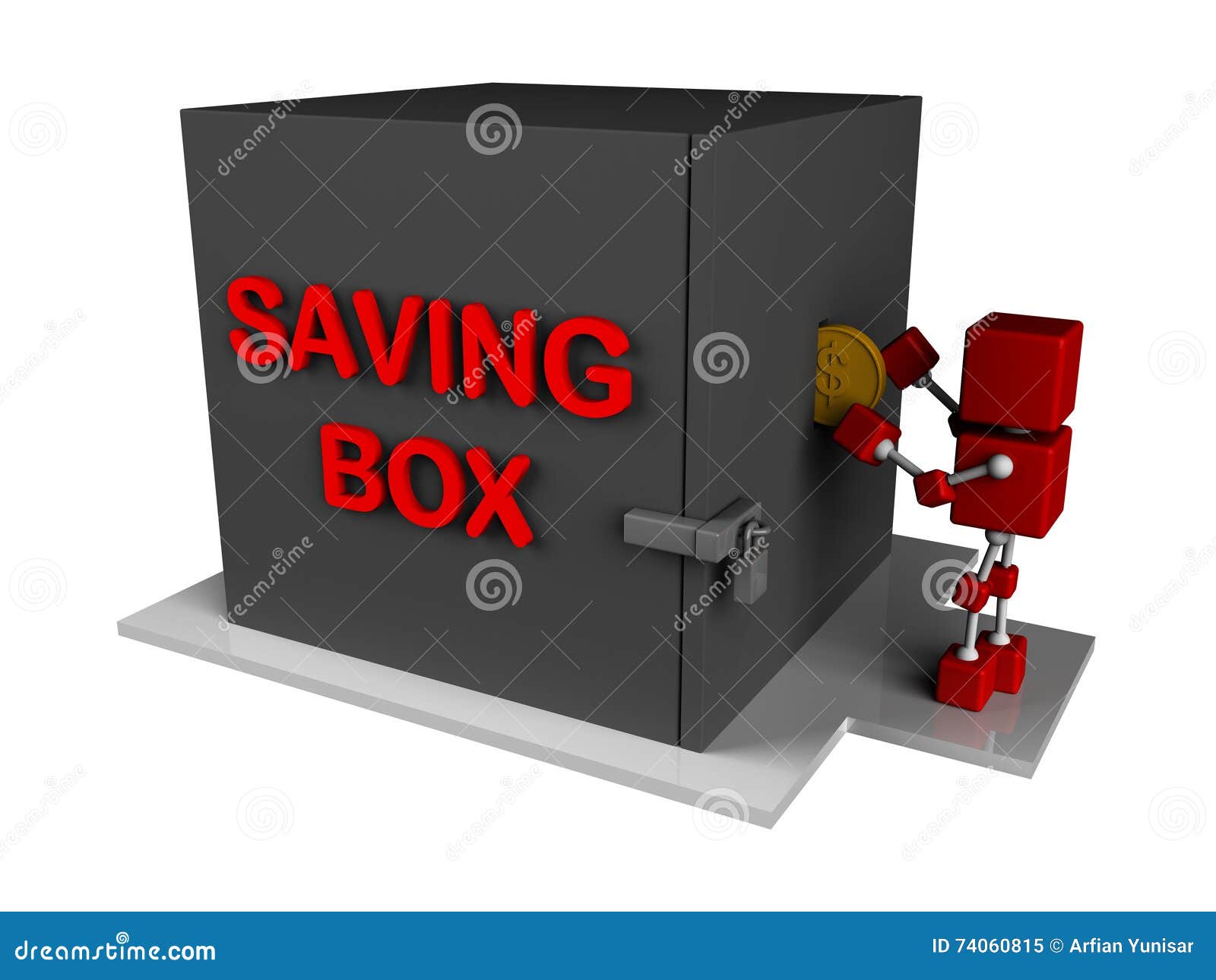 Saving box stock illustration. Illustration of clipart - 74060815