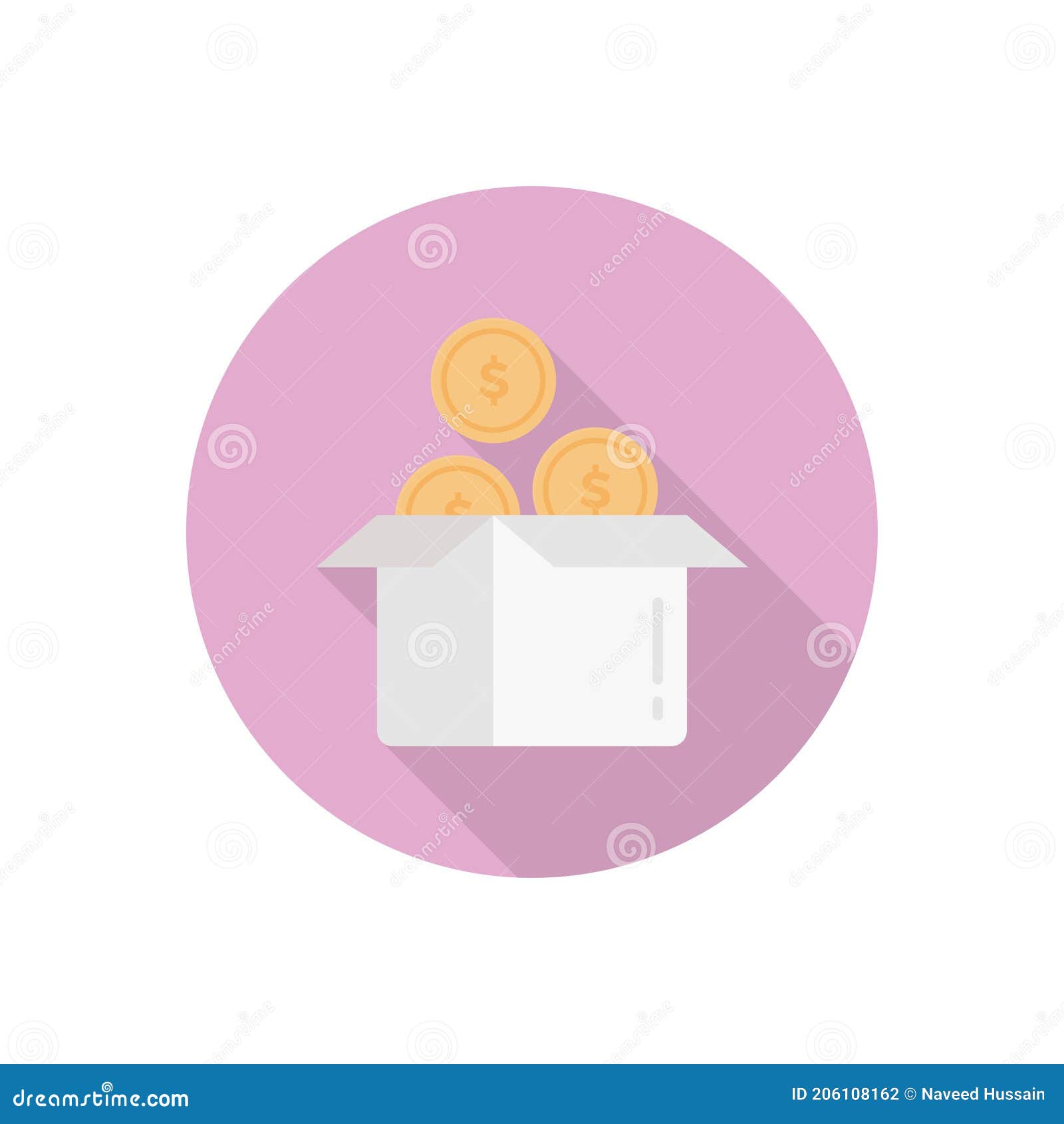 Saving box stock vector. Illustration of economy, bank - 206108162