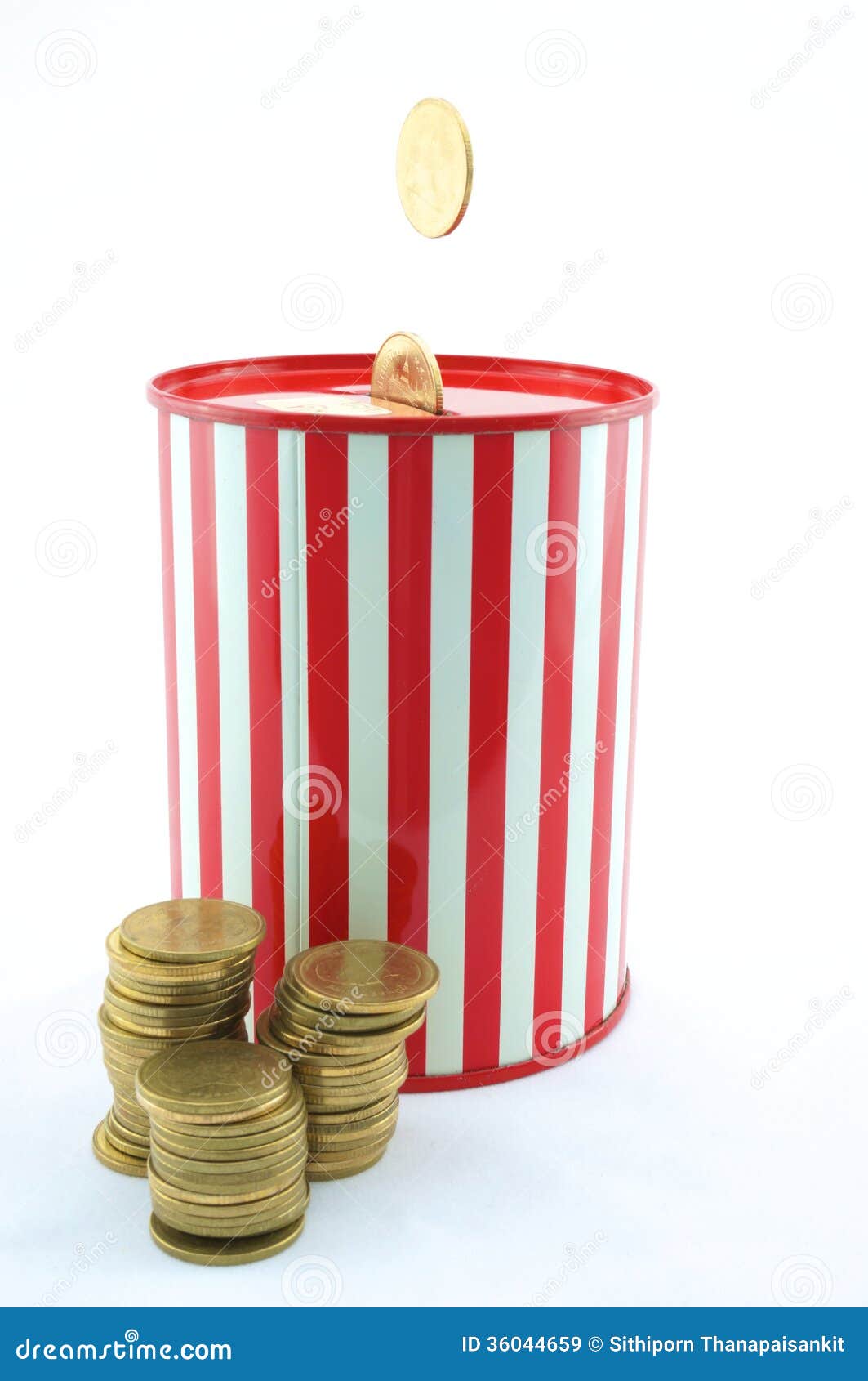 Saving can bank stock image. Image of deposit, money - 36044659