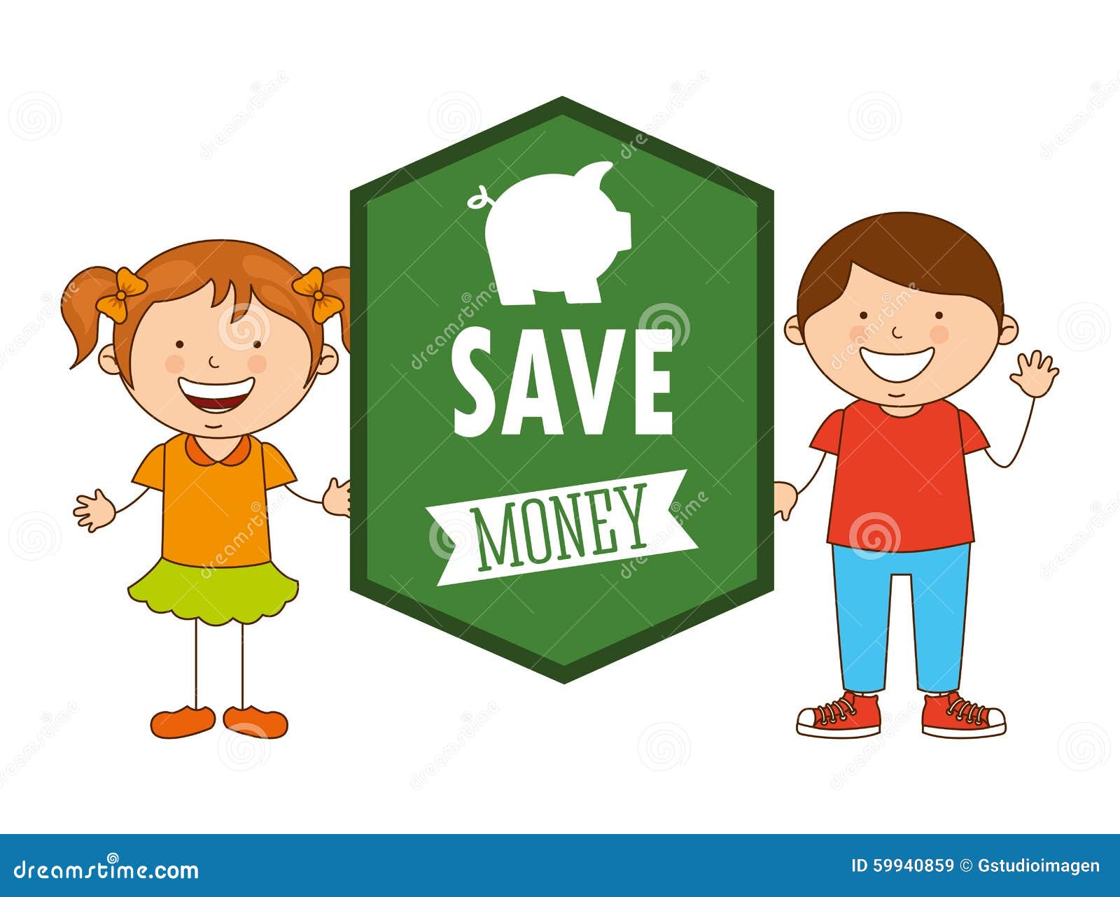 Saving children stock vector. Illustration of happy, cute - 59940859
