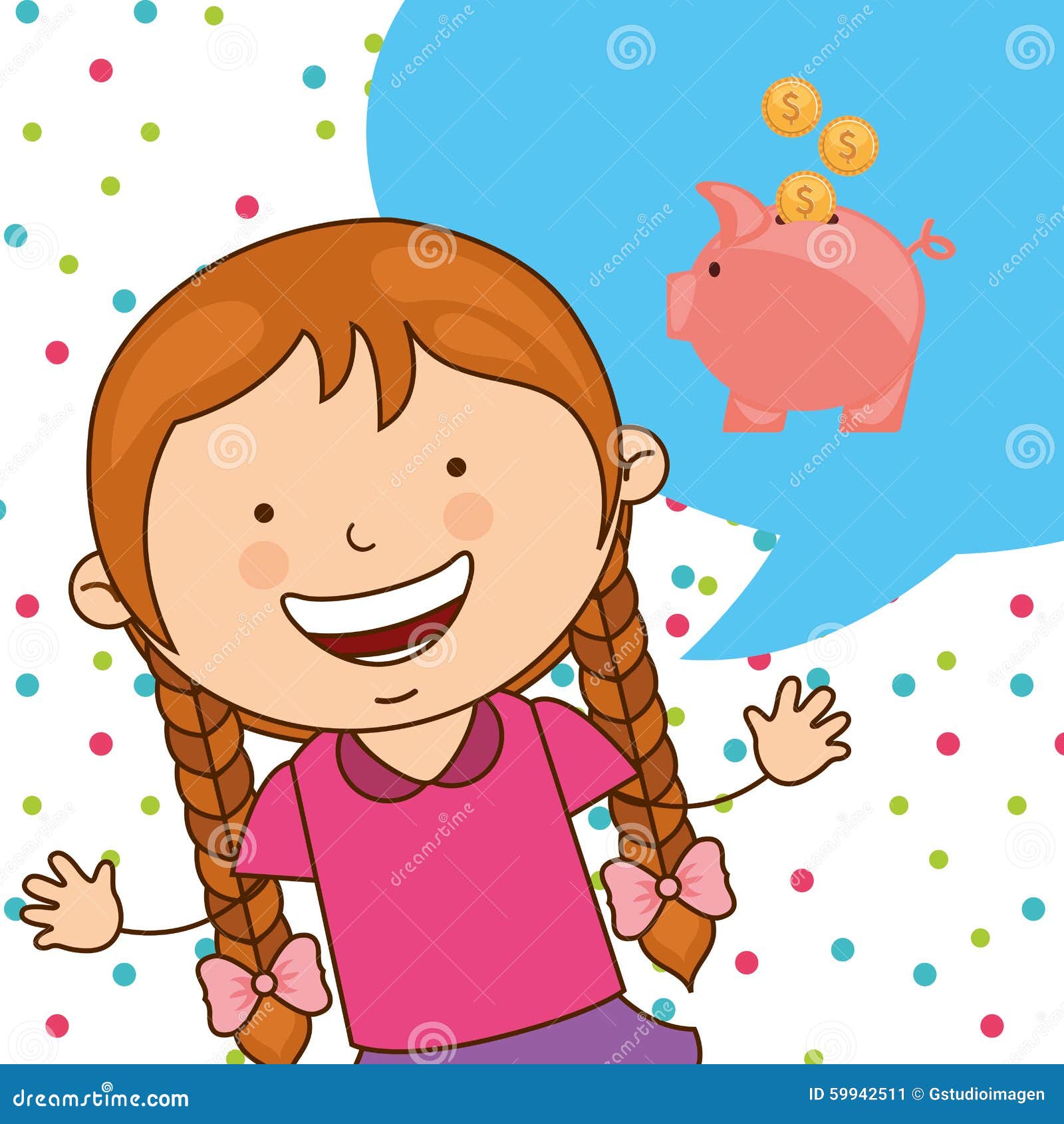 Saving children stock vector. Illustration of smile, little - 59942511