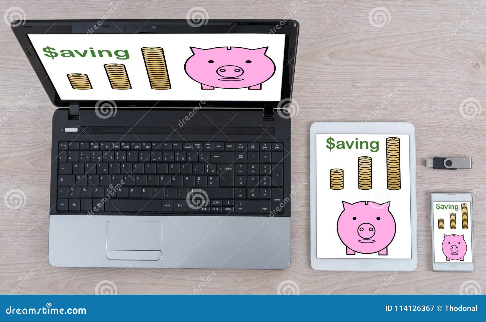 Saving Concept on Different Devices Stock Image - Image of concept ...
