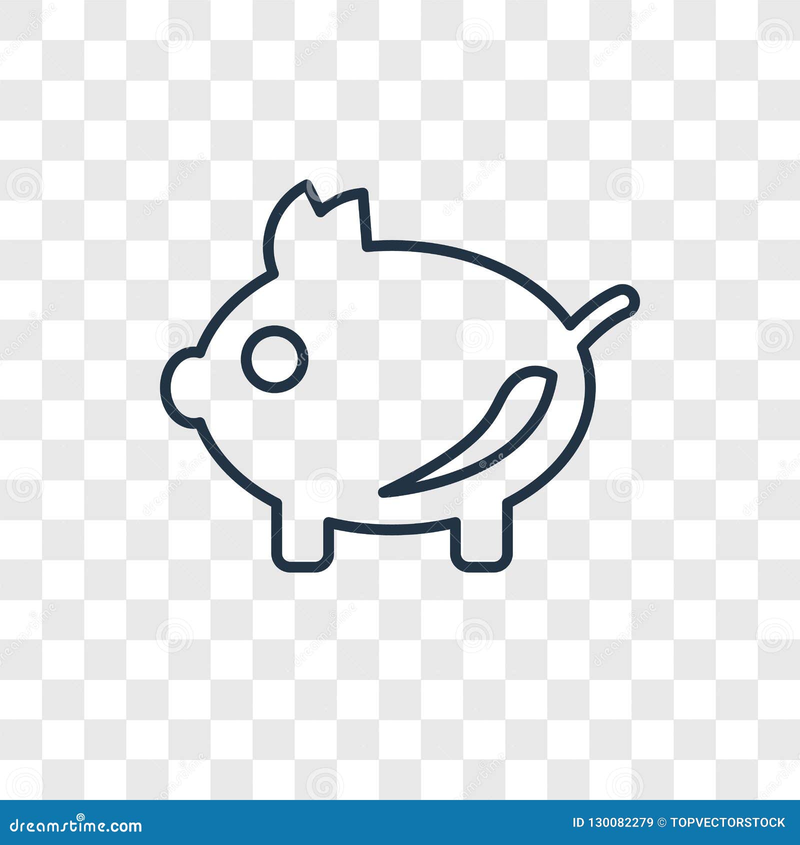 Saving Concept Vector Linear Icon Isolated on Transparent Background ...