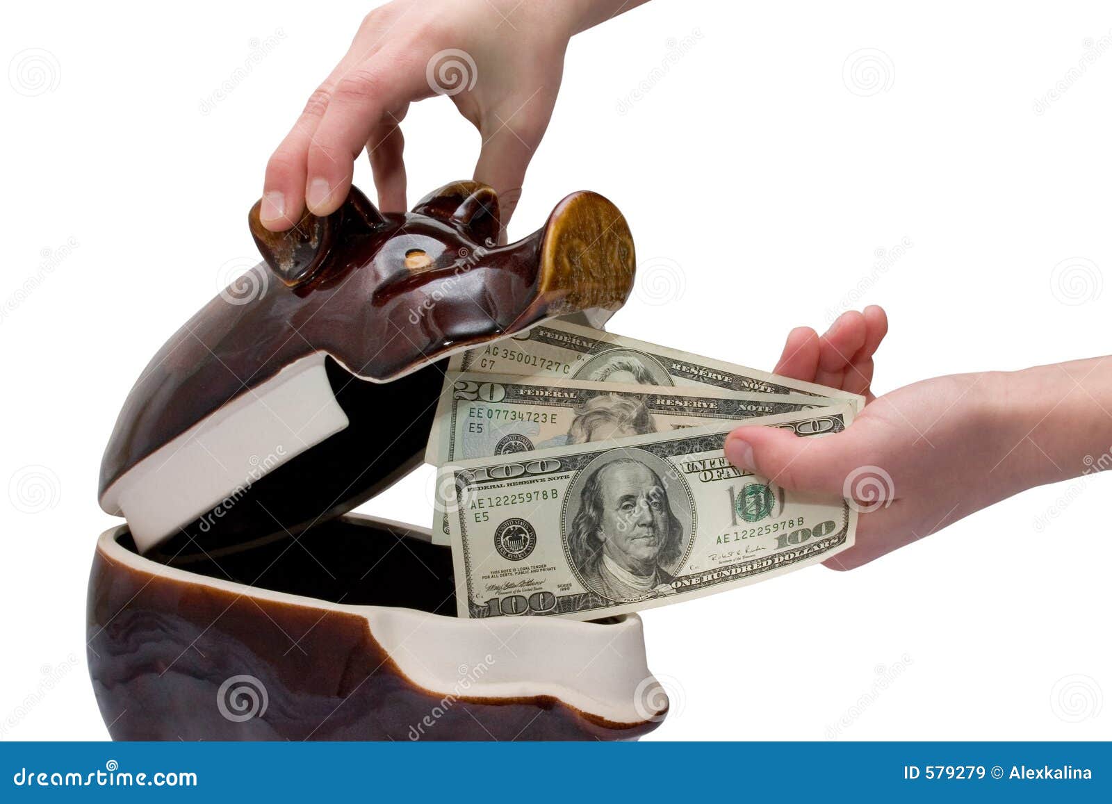 Saving of dollars stock image. Image of financing, hand - 579279