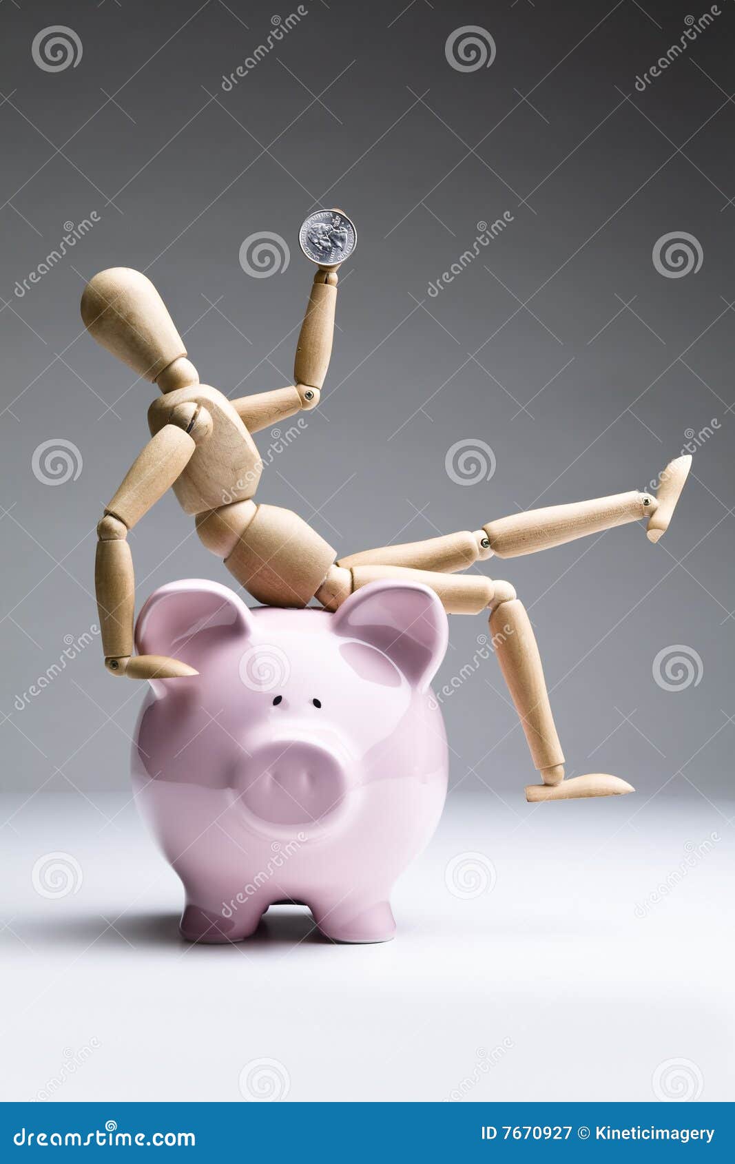 Saving is so Easy Even a Dummy Can Do it. Stock Image - Image of happy ...