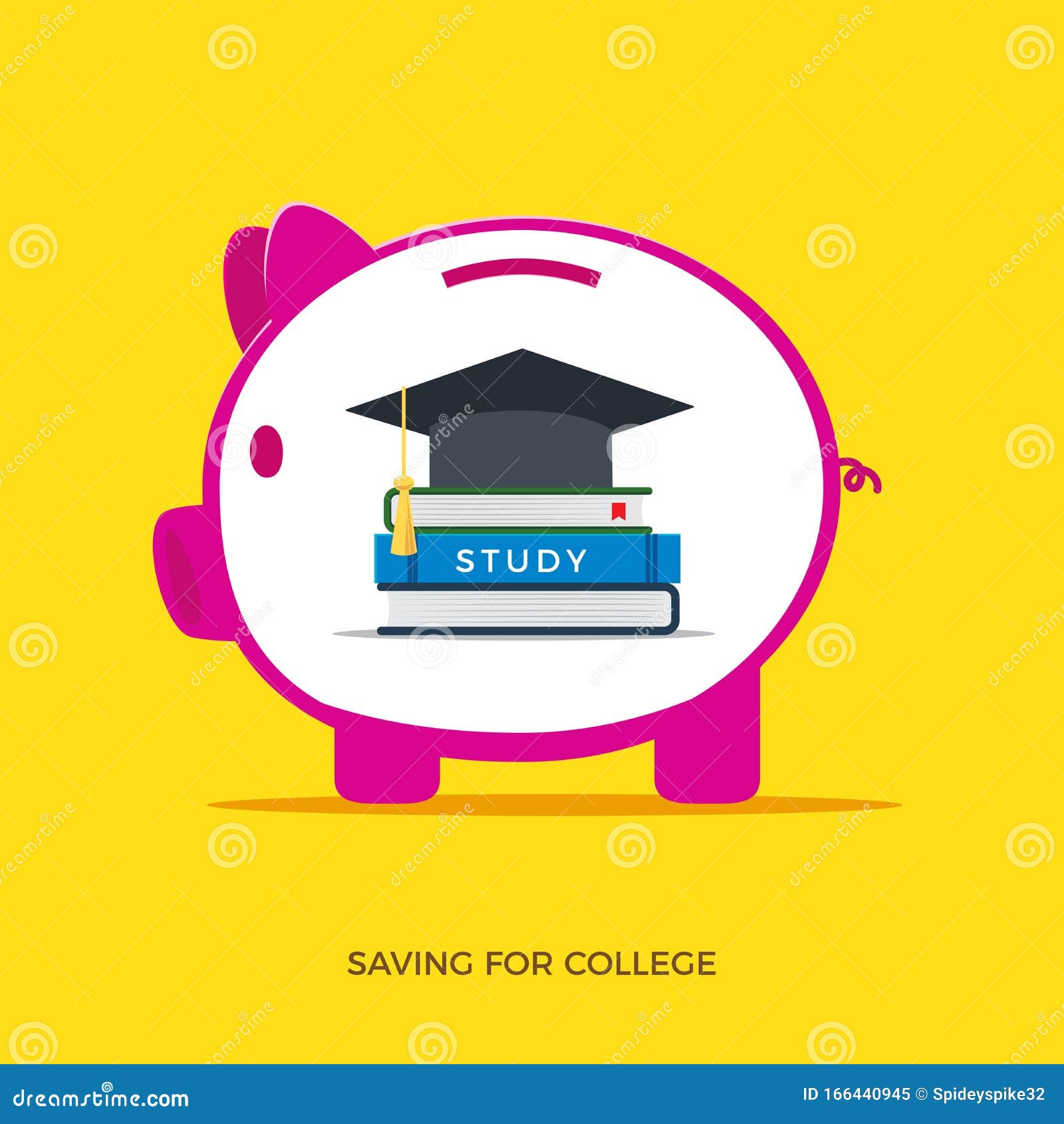 Saving for Education Fee. Isolated Vector Illustration Stock Vector ...