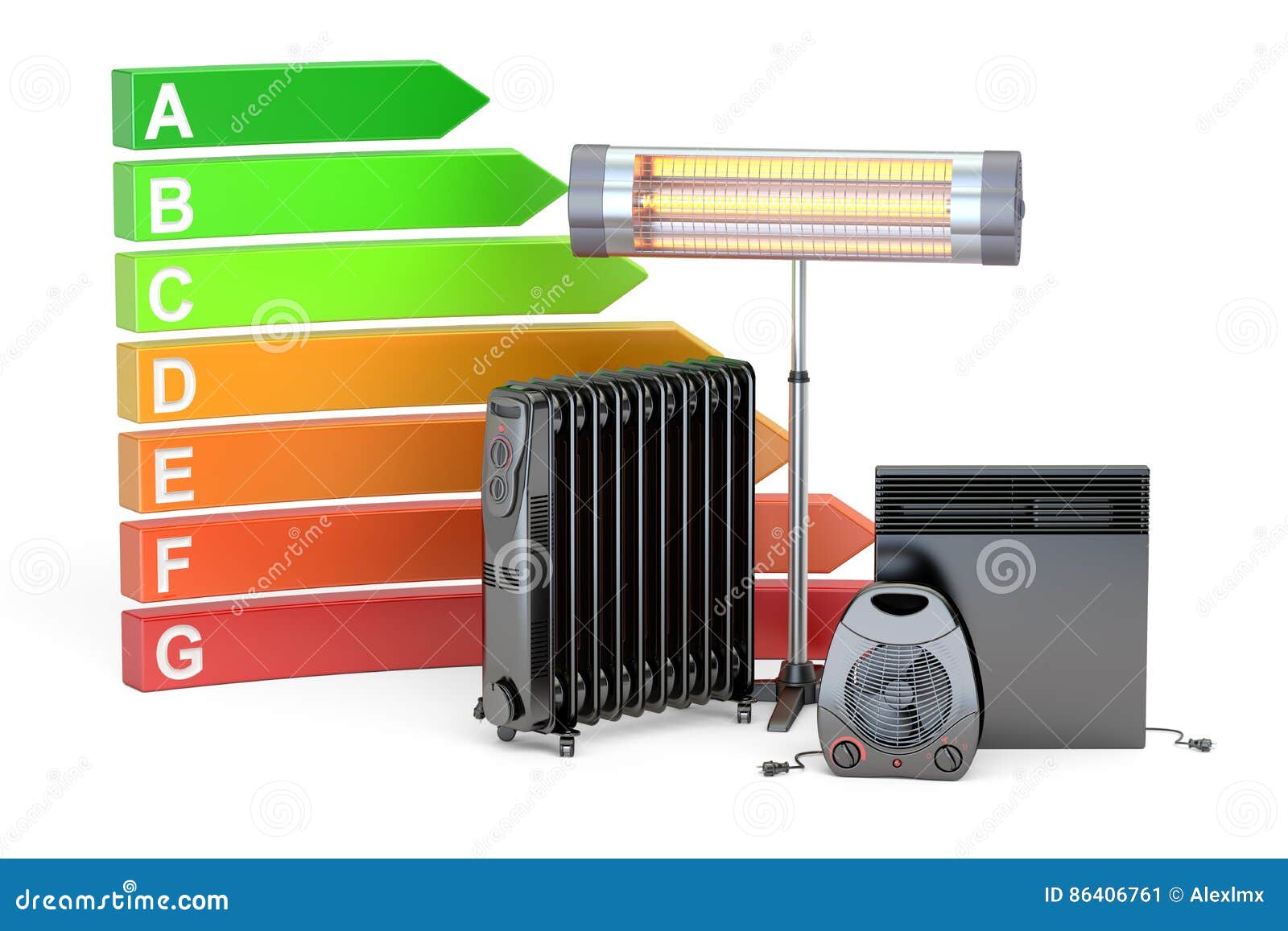 Saving Energy Consumption Concept. Energy Efficiency Chart with Stock ...