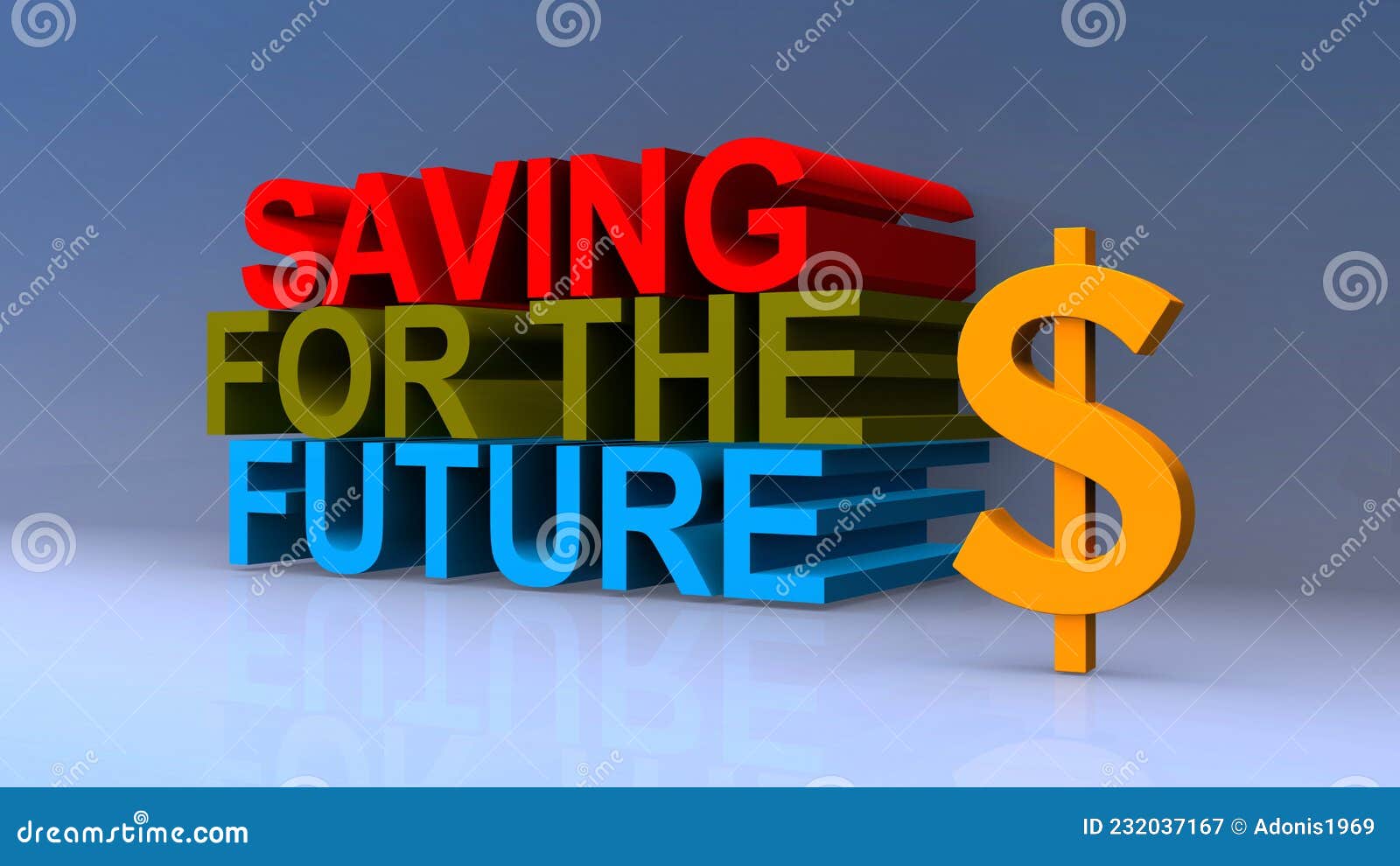 Saving for the Future on Blue Stock Illustration - Illustration of ...