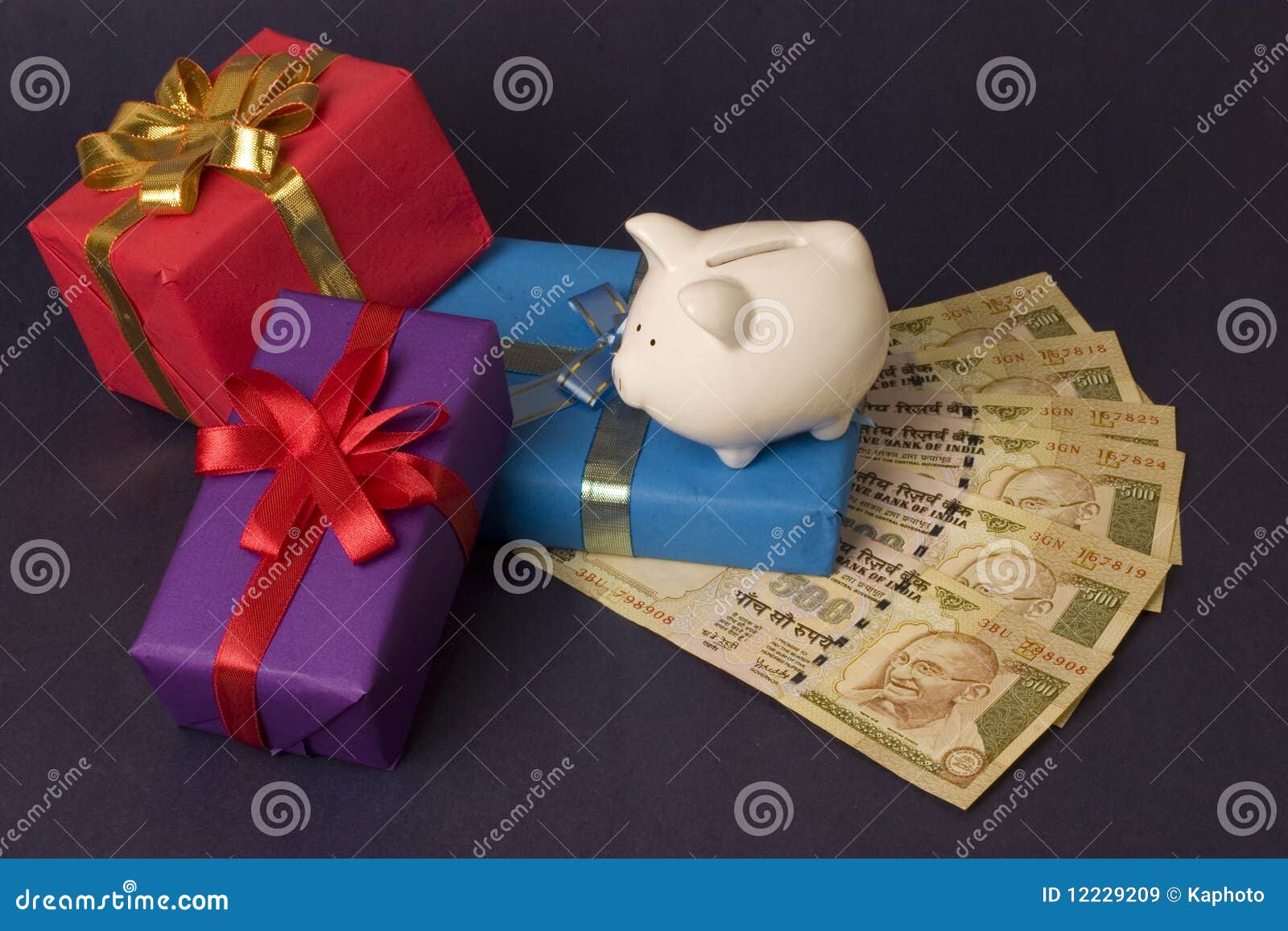 Saving for gifts stock image. Image of gift, gandhi, savings - 12229209