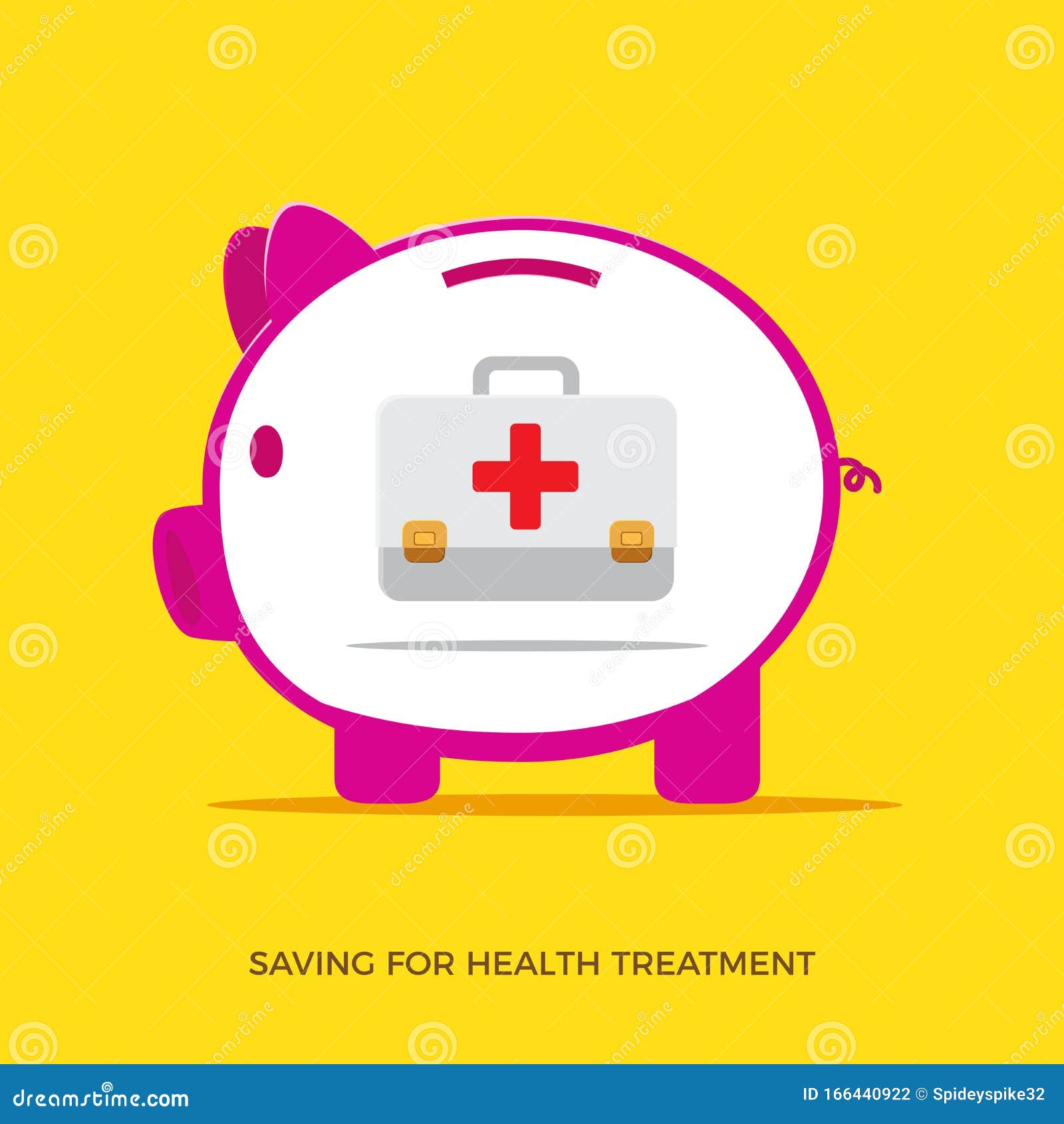 Saving for Health. Isolated Vector Illustration Stock Vector ...