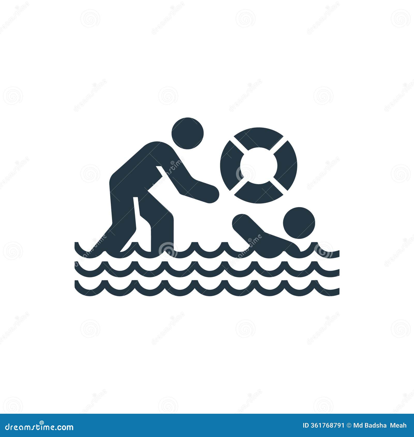 Saving a Life Icon stock vector. Illustration of rescue - 361768791