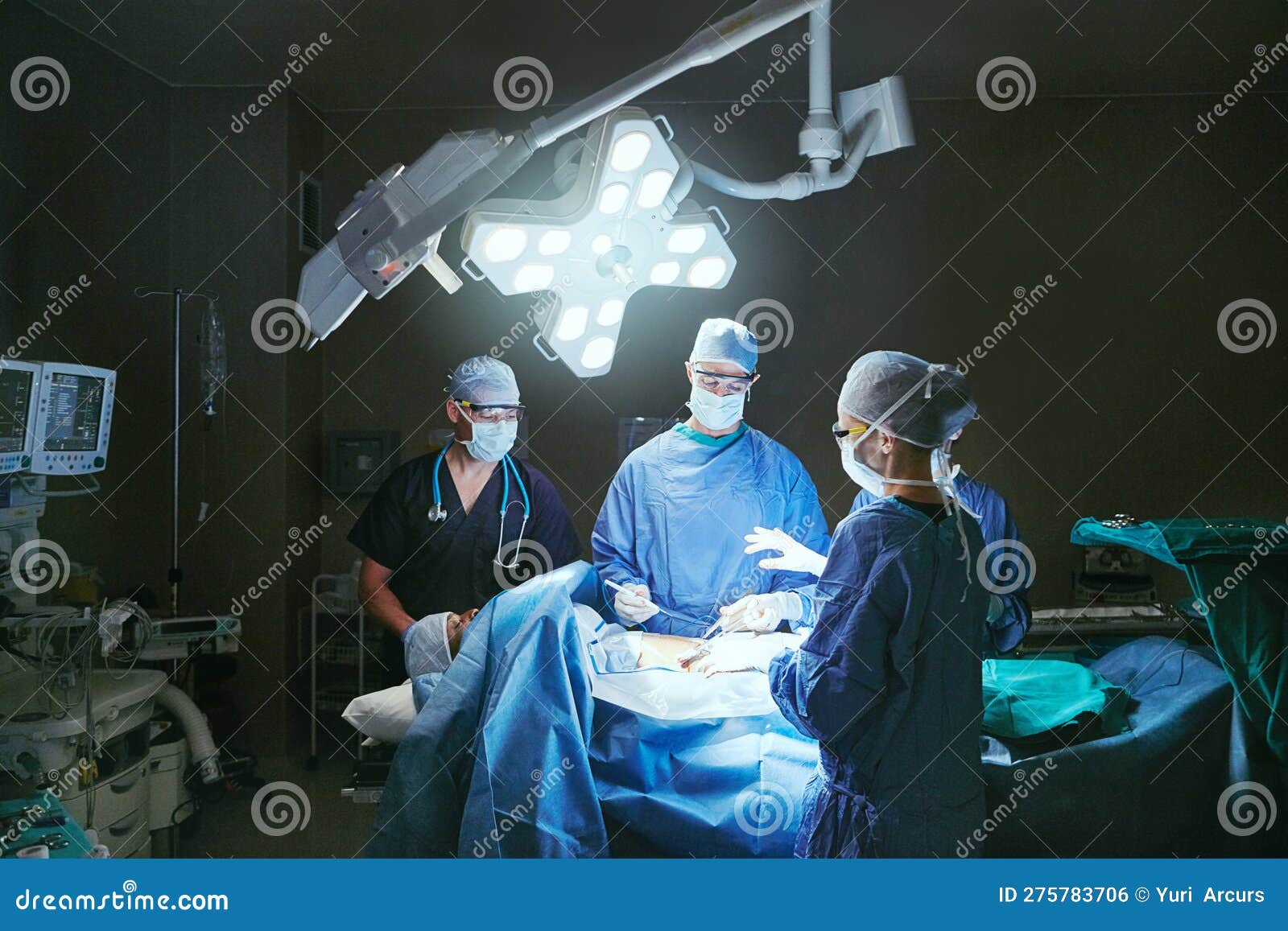 Saving Lives through Teamwork. Surgeons in an Operating Room. Stock ...