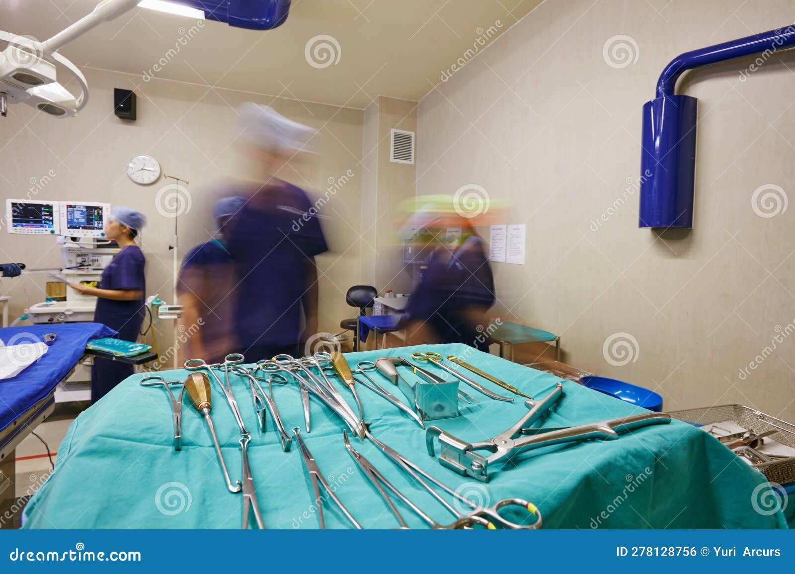Saving Lives is Top Priority. a Team of Surgeons Prepping an Operating ...