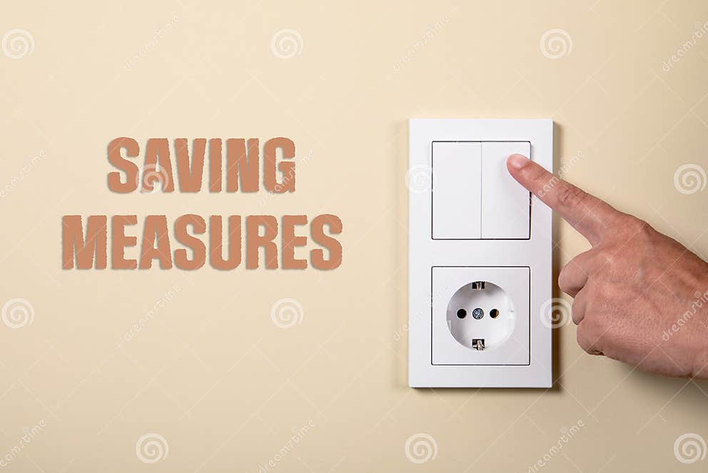 SAVING MEASURES. White Light Switch and Socket Stock Photo - Image of ...