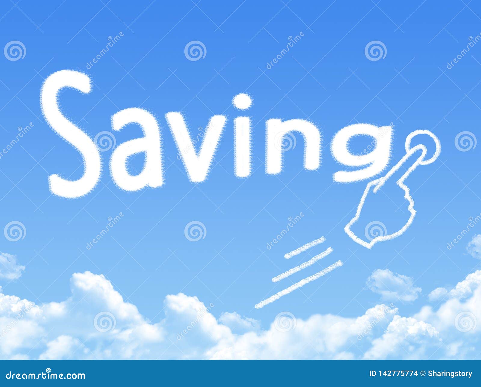 Saving message cloud shape stock illustration. Illustration of cloud ...