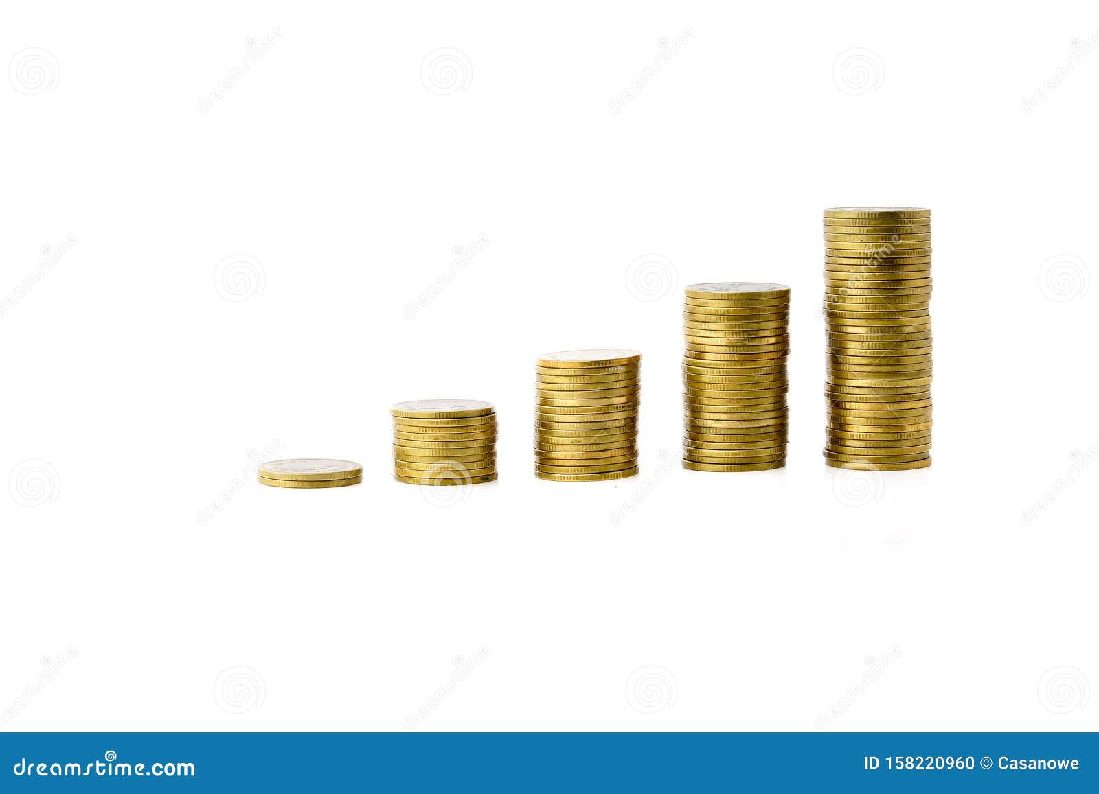 Saving Money Concept, Coin Stack Growing Business Stock Photo - Image ...