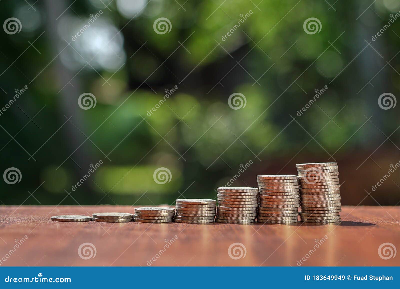 Saving Money Concept. Money Coin Stack Growing Business Stock Image ...