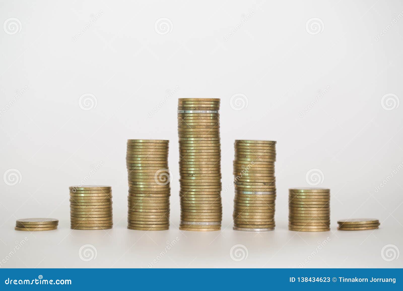 Saving Money Concept, Coin Stack Growing Business, Save Money for ...