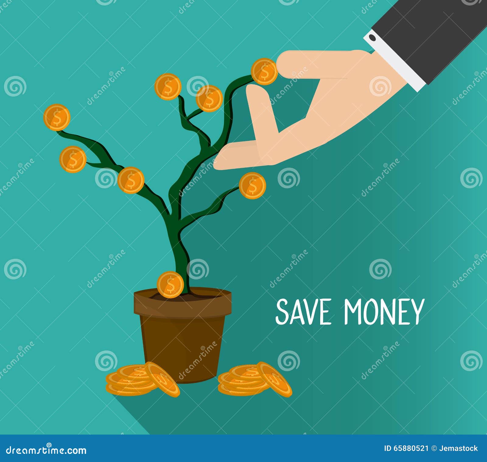 Saving money design stock vector. Illustration of commercial - 65880521