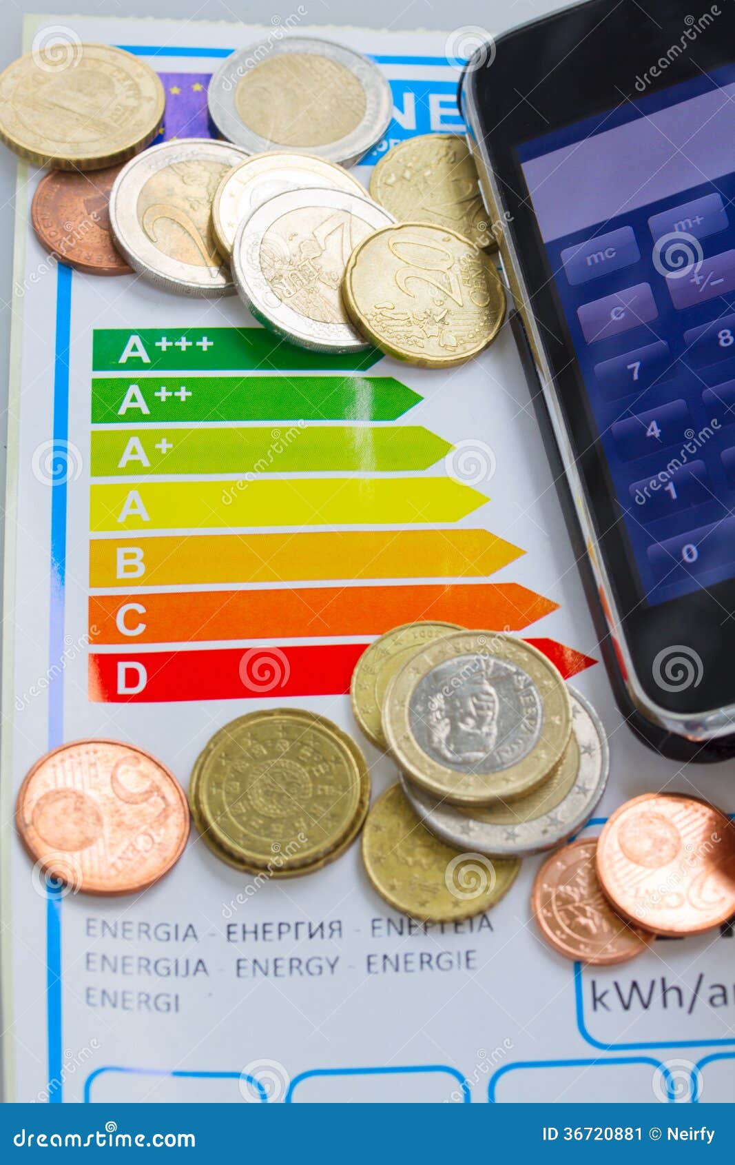 Saving Money Due To Energy Efficiency Concept Stock Image - Image of ...