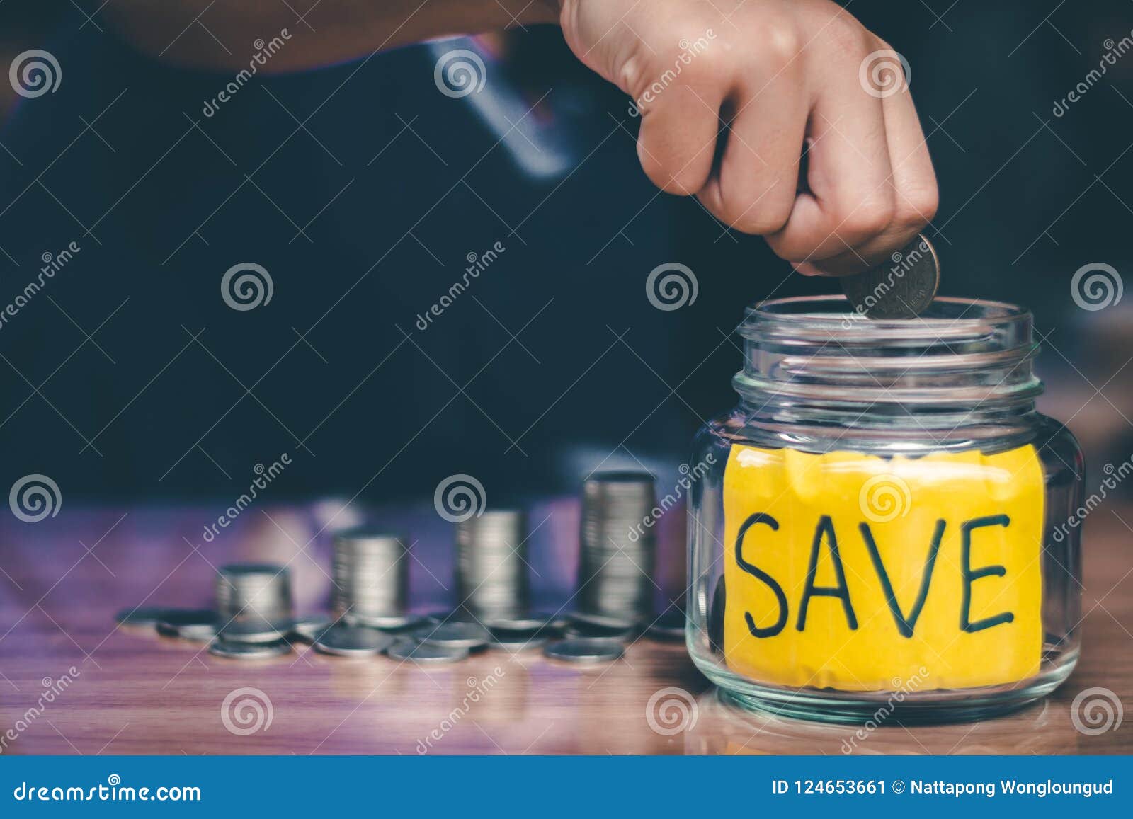Saving Money for the Future Sustainability. Stock Image - Image of fund ...