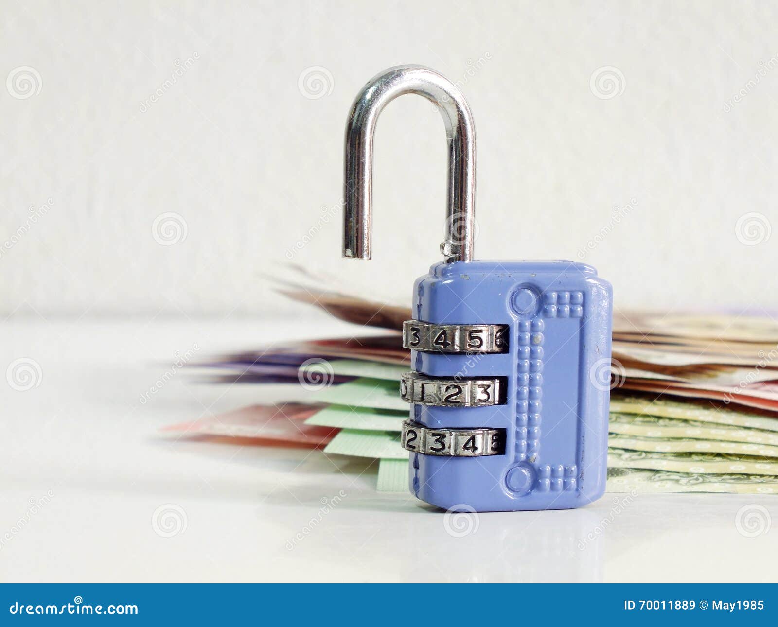 Saving Money Lock on Background Close Up Stock Image - Image of closeup ...