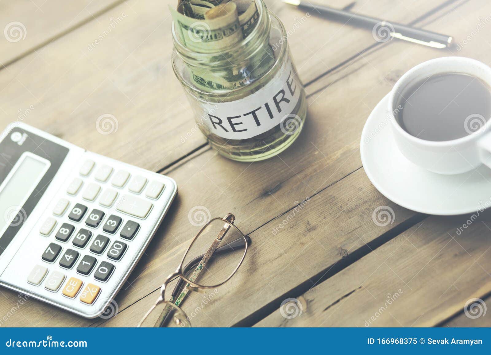 Saving Money for Retirement Plan Finance Concept Stock Image - Image of ...