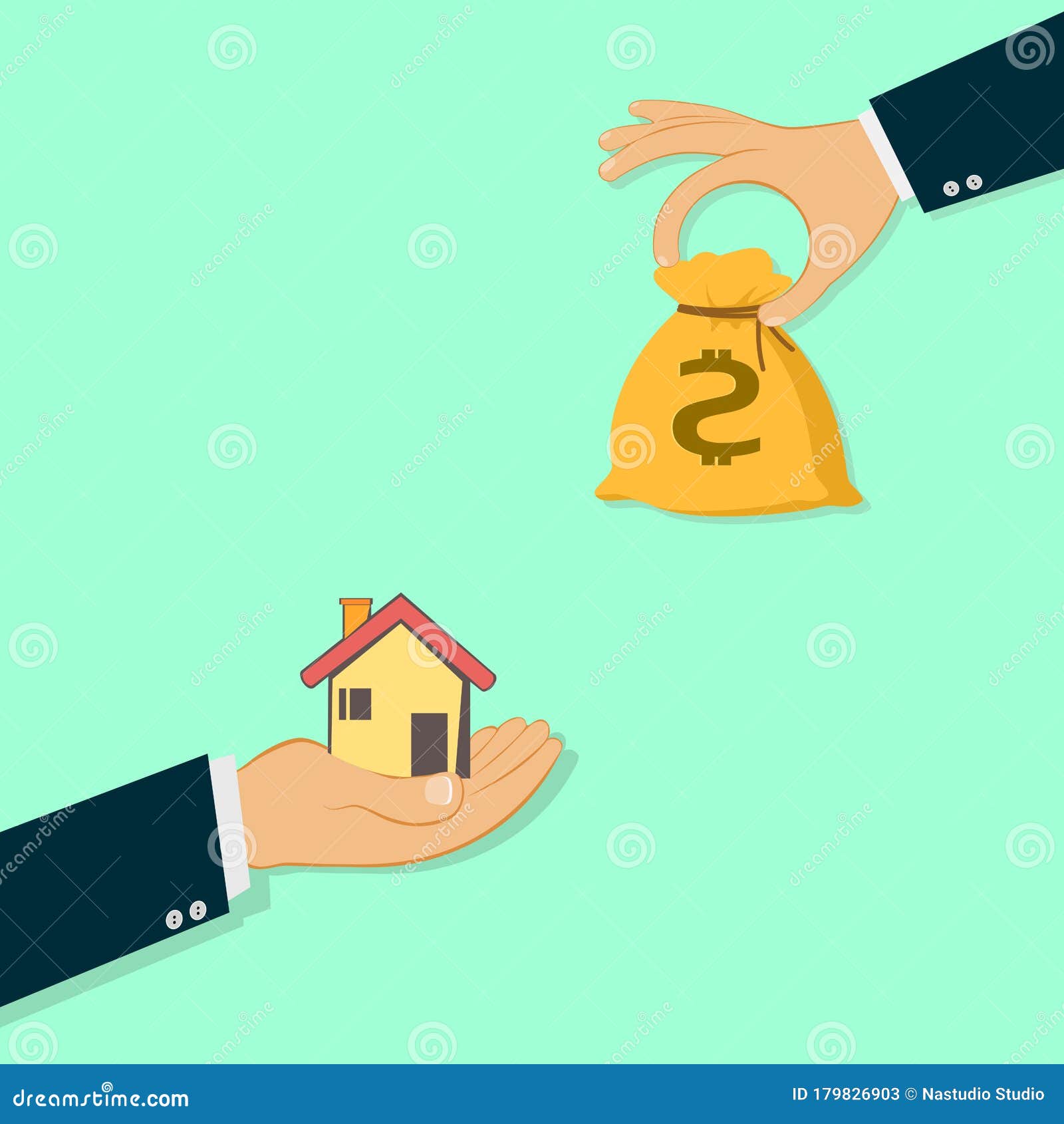 Saving Money ,save Money for Buy Home Vector Stock Vector ...