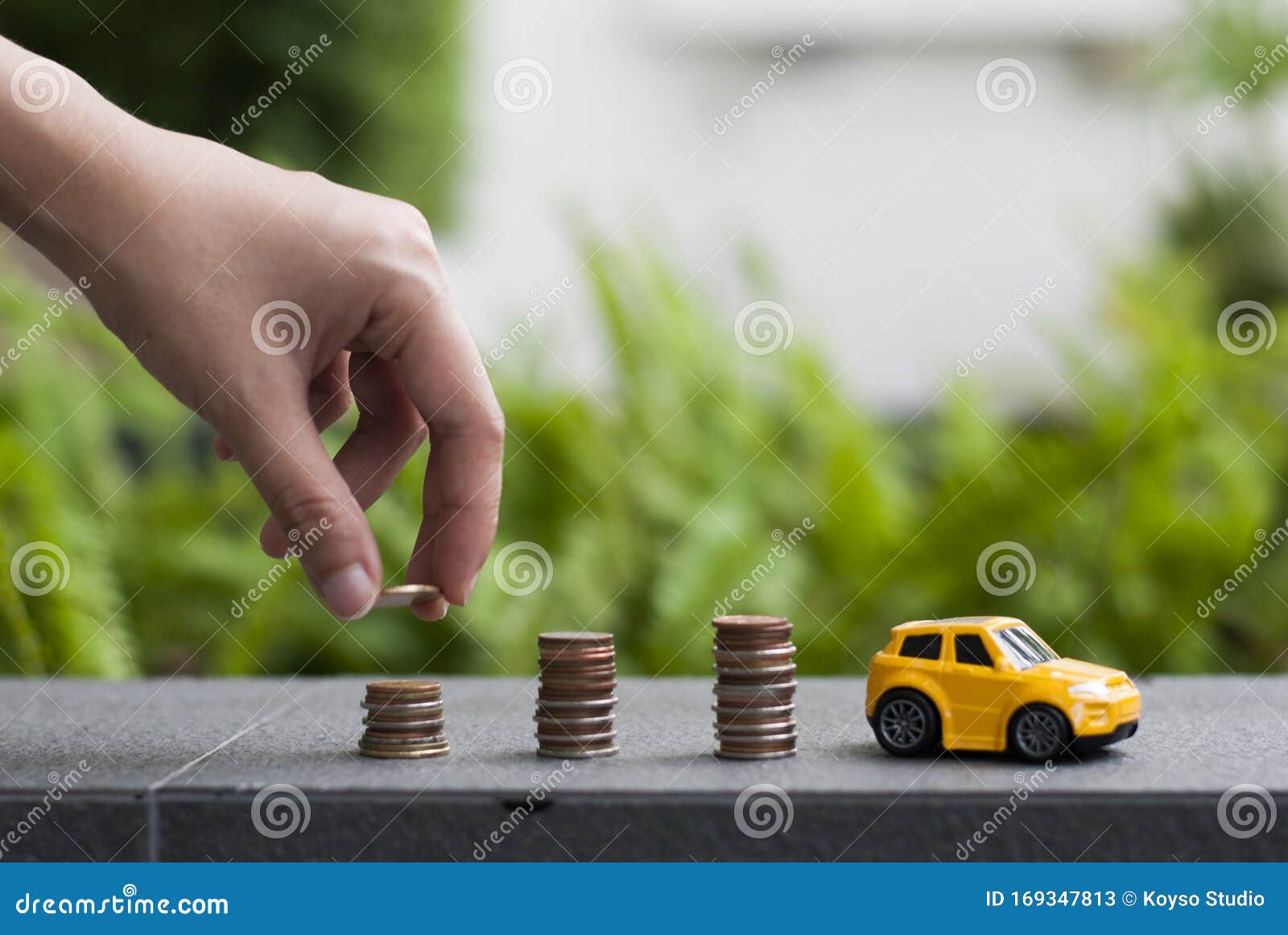 Saving Money To Buy a Car Saving Concept for the Future Stock Image ...