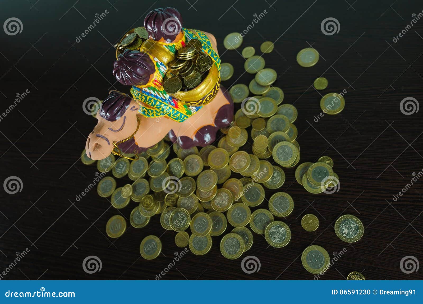 Saving the Money in To the Coin Bank Stock Photo - Image of bank ...
