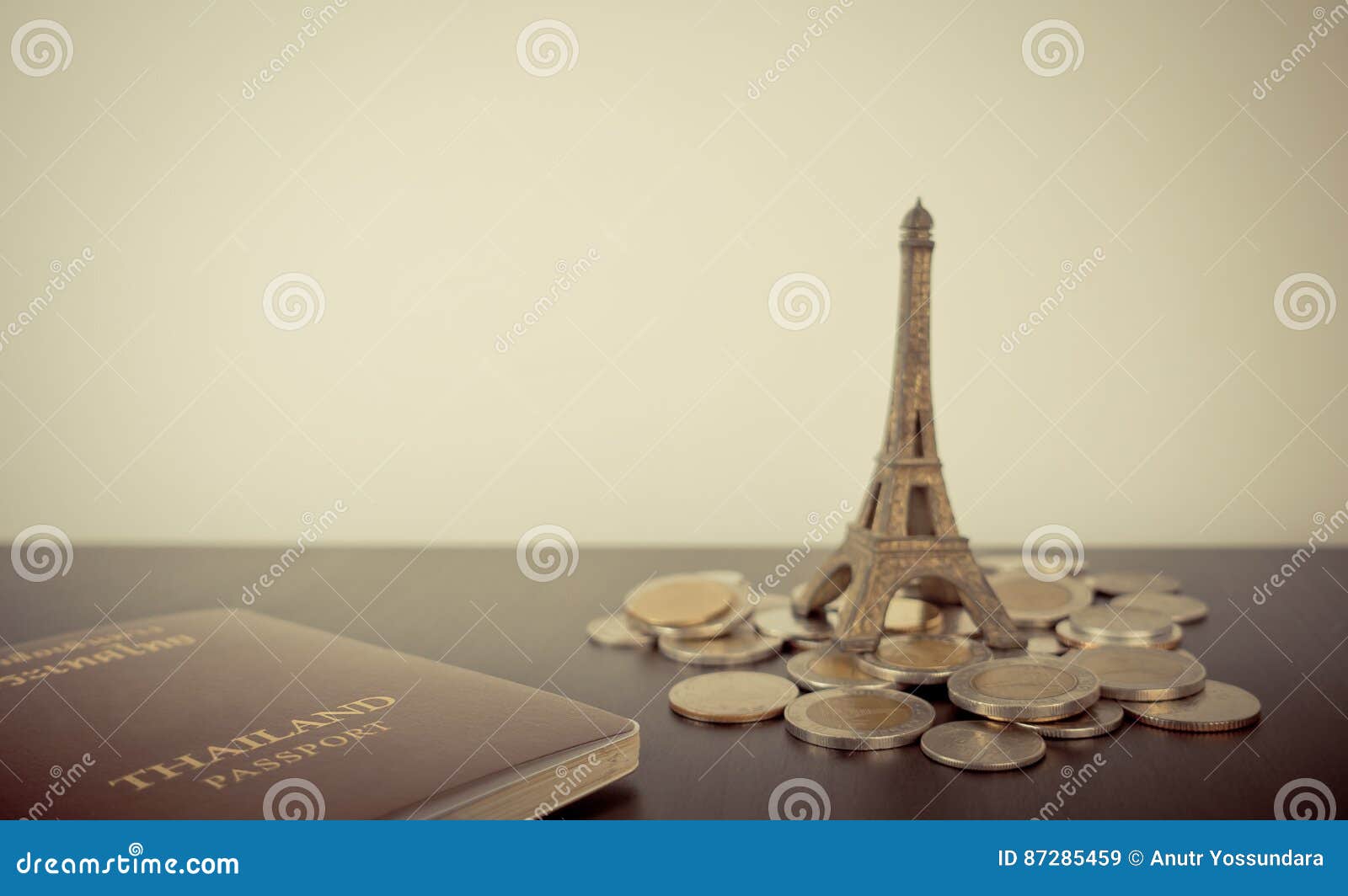 Saving Money for Vacation in Paris Stock Image - Image of aircraft ...