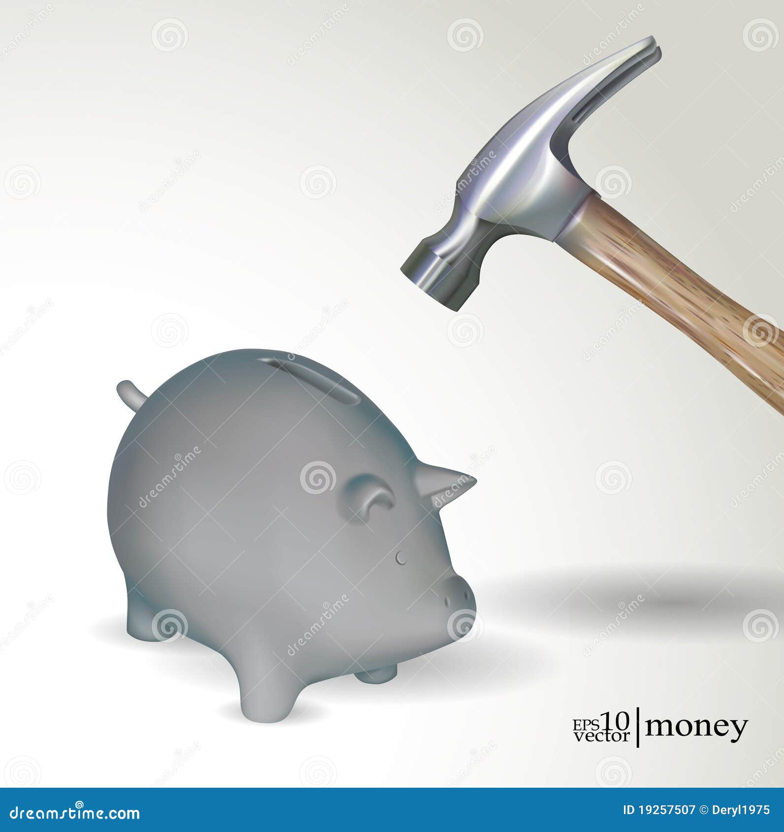 Saving pig stock vector. Illustration of gradient, money - 19257507