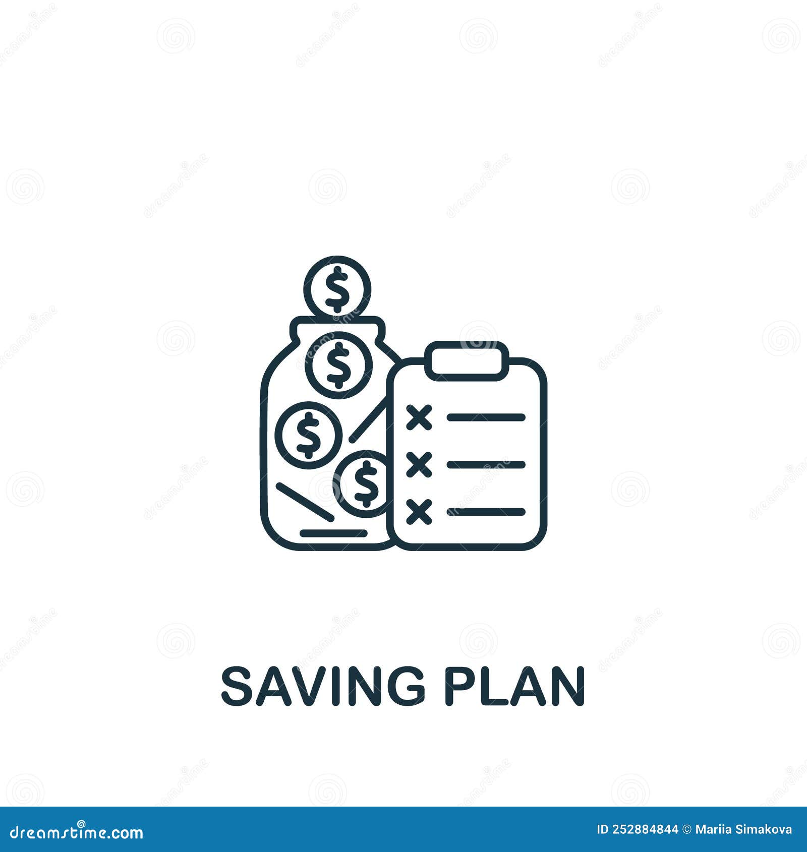 Saving Plan Icon. Monochrome Simple Banking Icon for Templates, Web ...