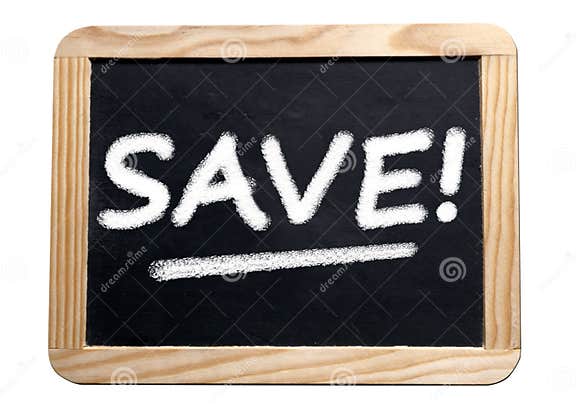 Saving Promotion in Blackboard Stock Photo - Image of supermarket ...