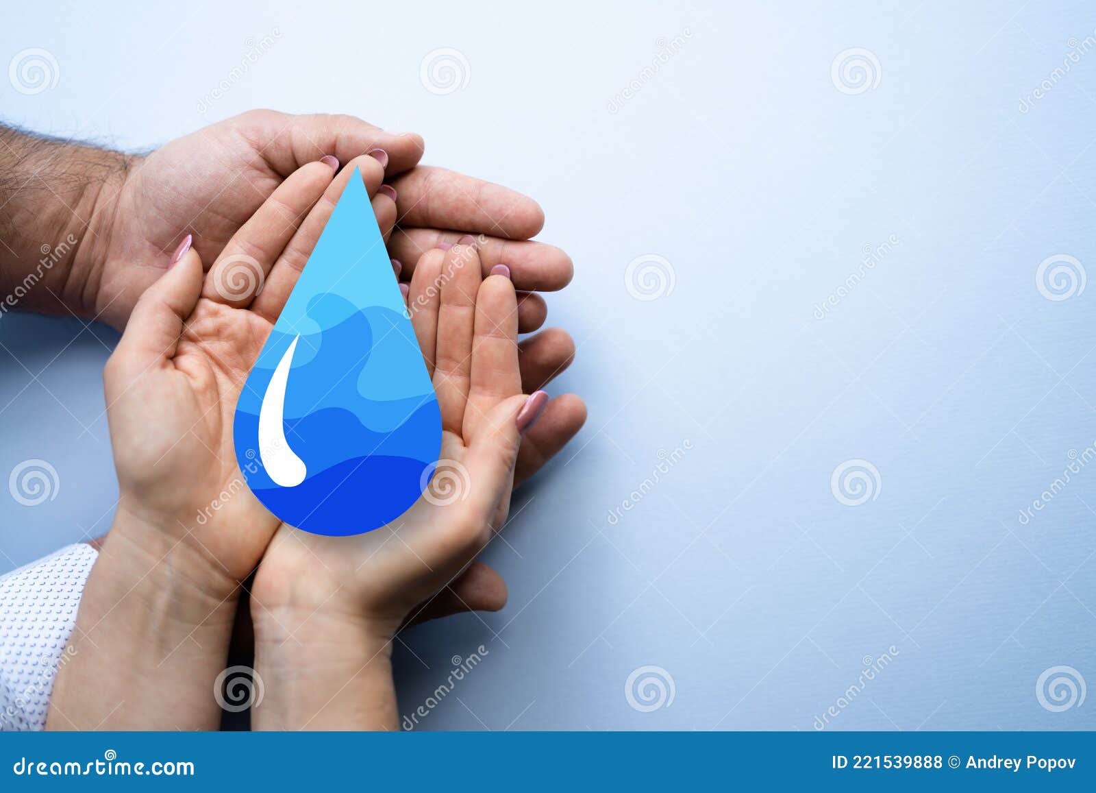 Saving and Protecting Water Drop Stock Photo - Image of color ...