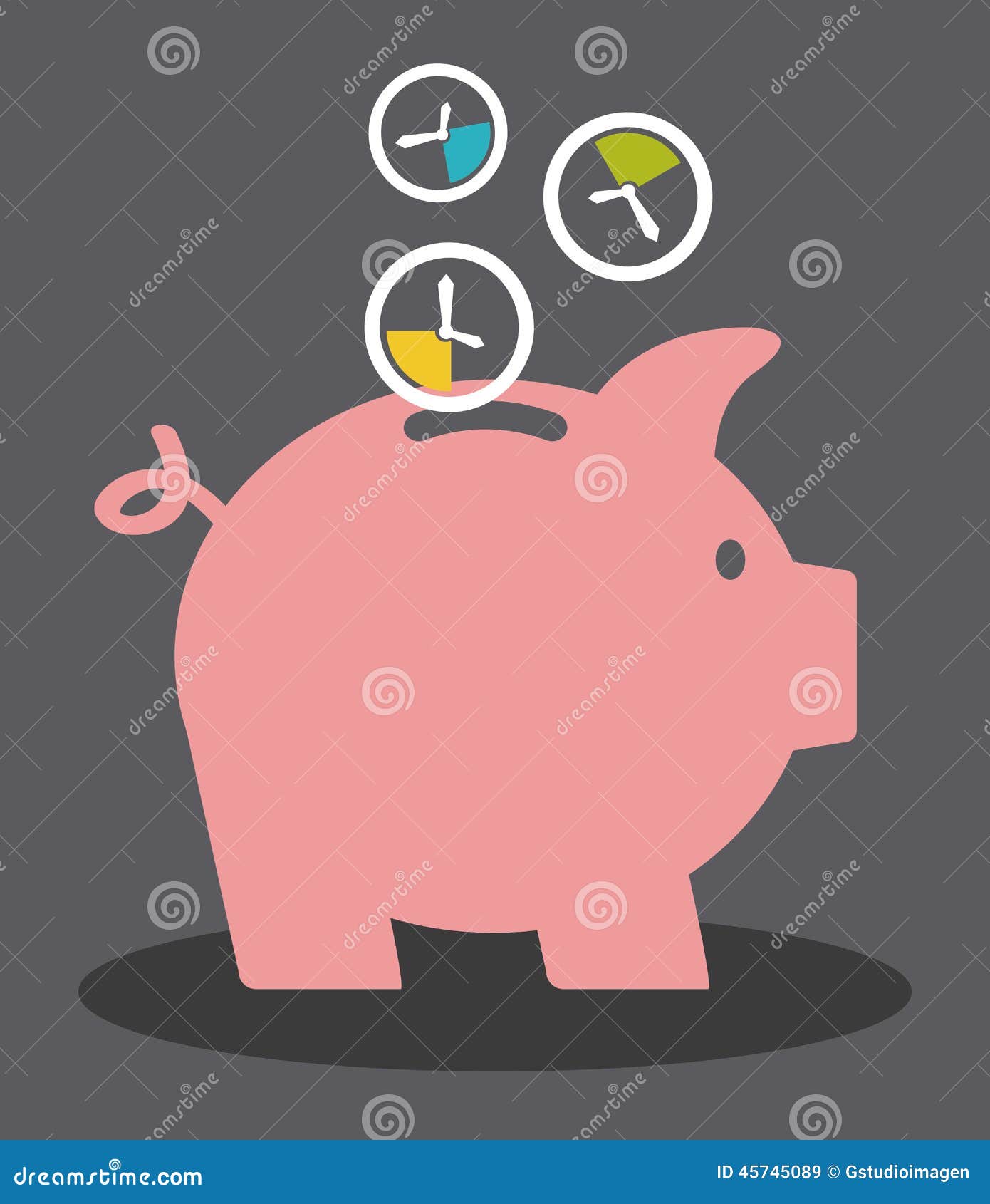 Saving time design stock vector. Illustration of concept - 45745089