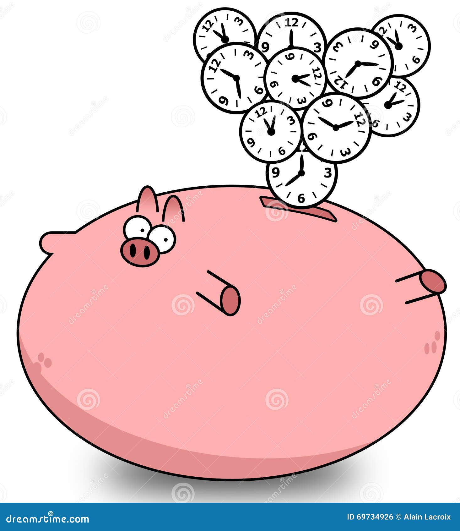 Saving time stock illustration. Illustration of account - 69734926