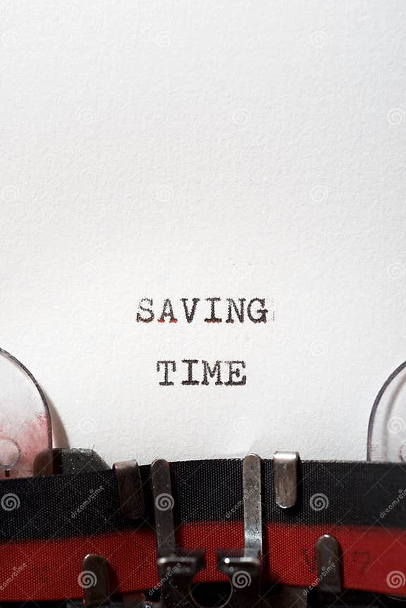 Saving time phrase stock photo. Image of retro, text - 201760966