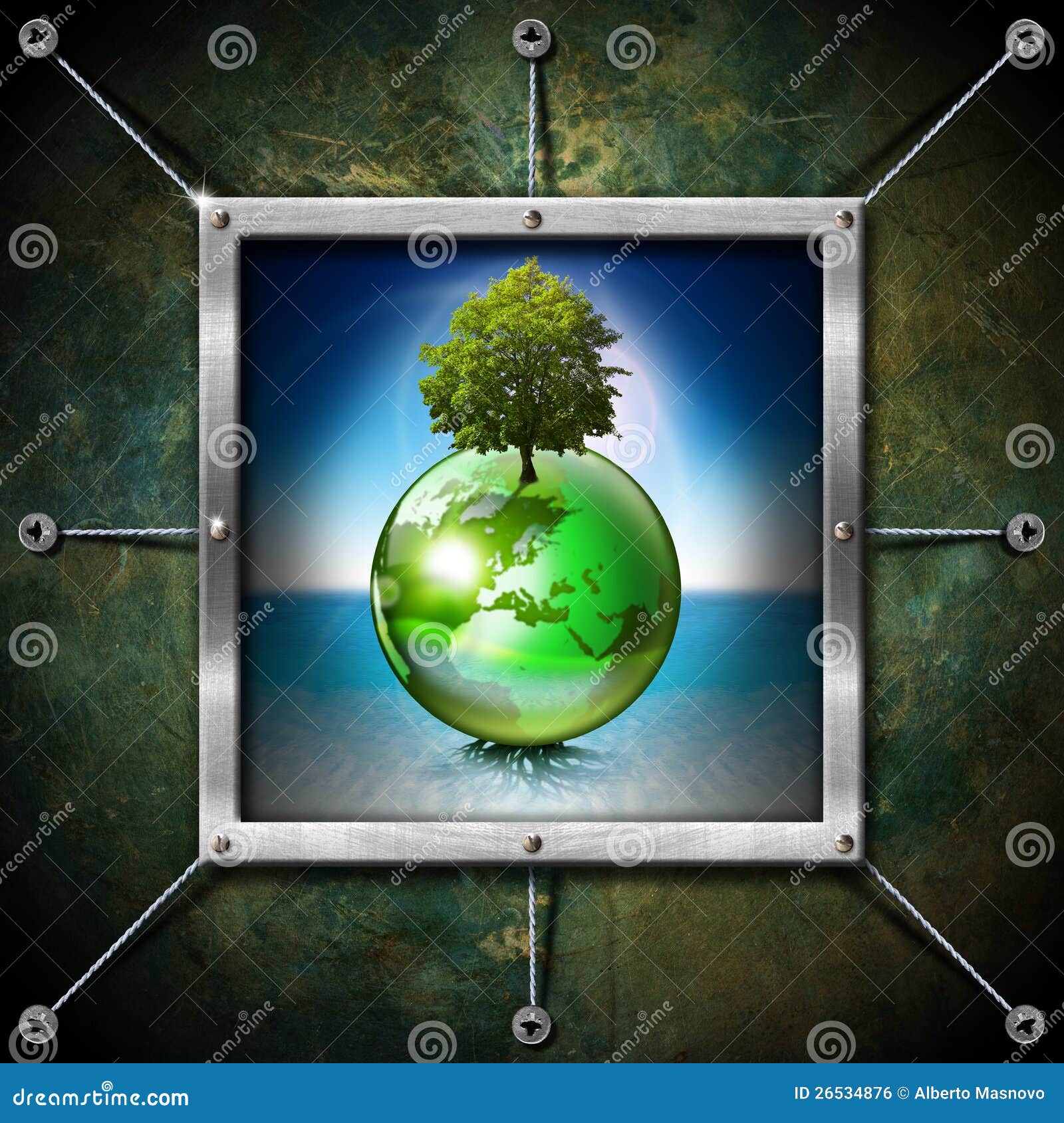 Saving World Frame - Ecology Concept Stock Illustration - Illustration ...