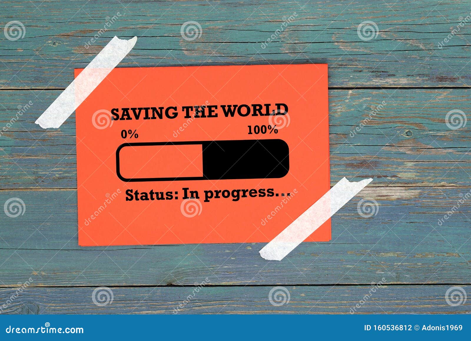 Saving the World in Progress Stock Illustration - Illustration of ...