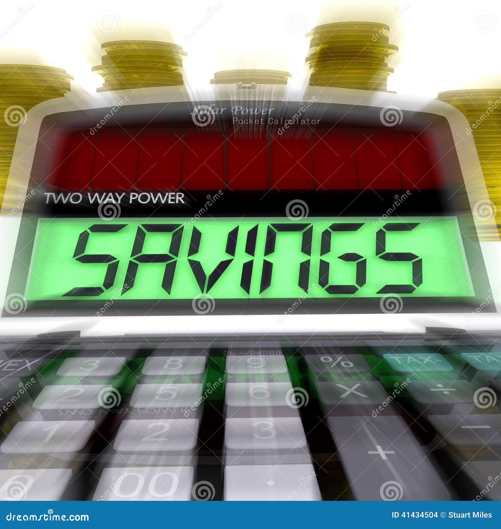 Savings Calculated Shows Setting Aside Financial Reserves Stock ...