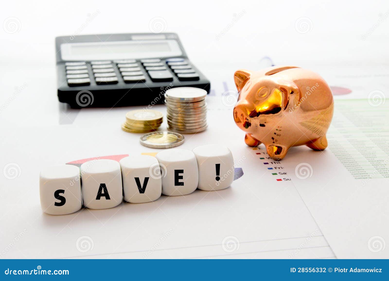 Savings Concept on Business Background Stock Photo - Image of math ...