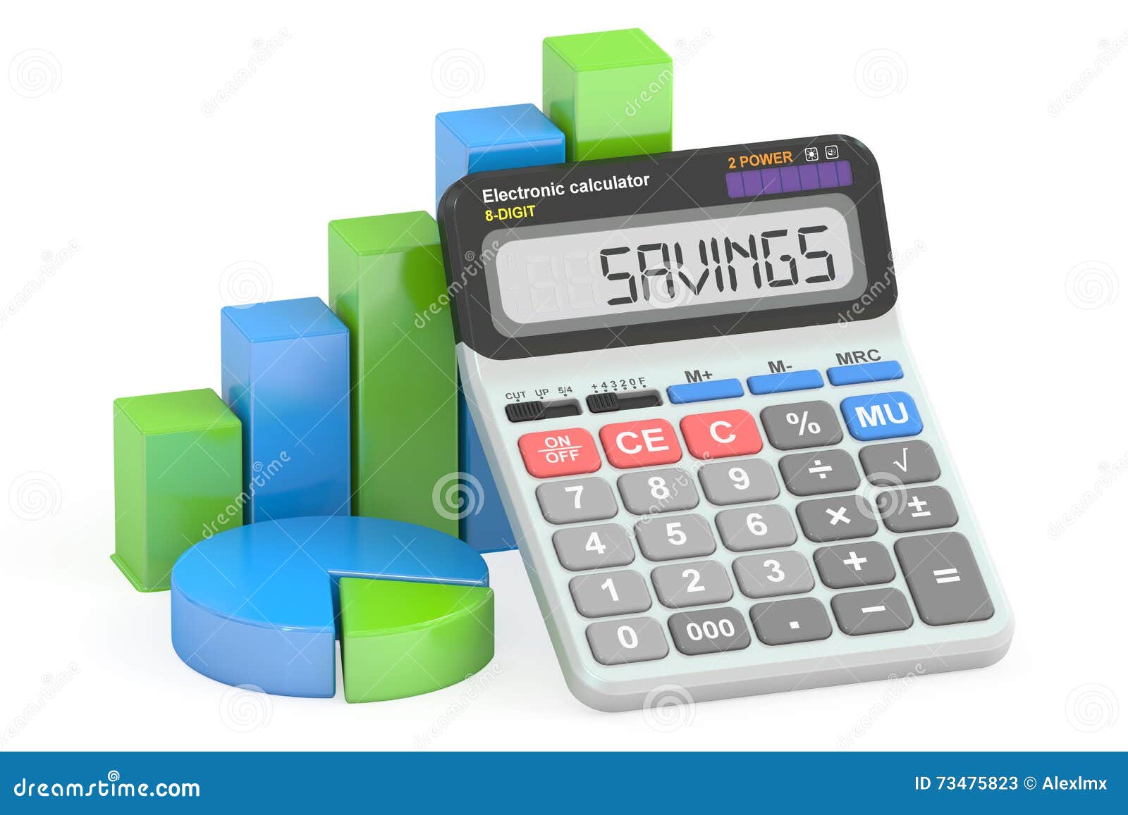 Savings Concept, 3D Rendering Stock Illustration - Illustration of bank ...