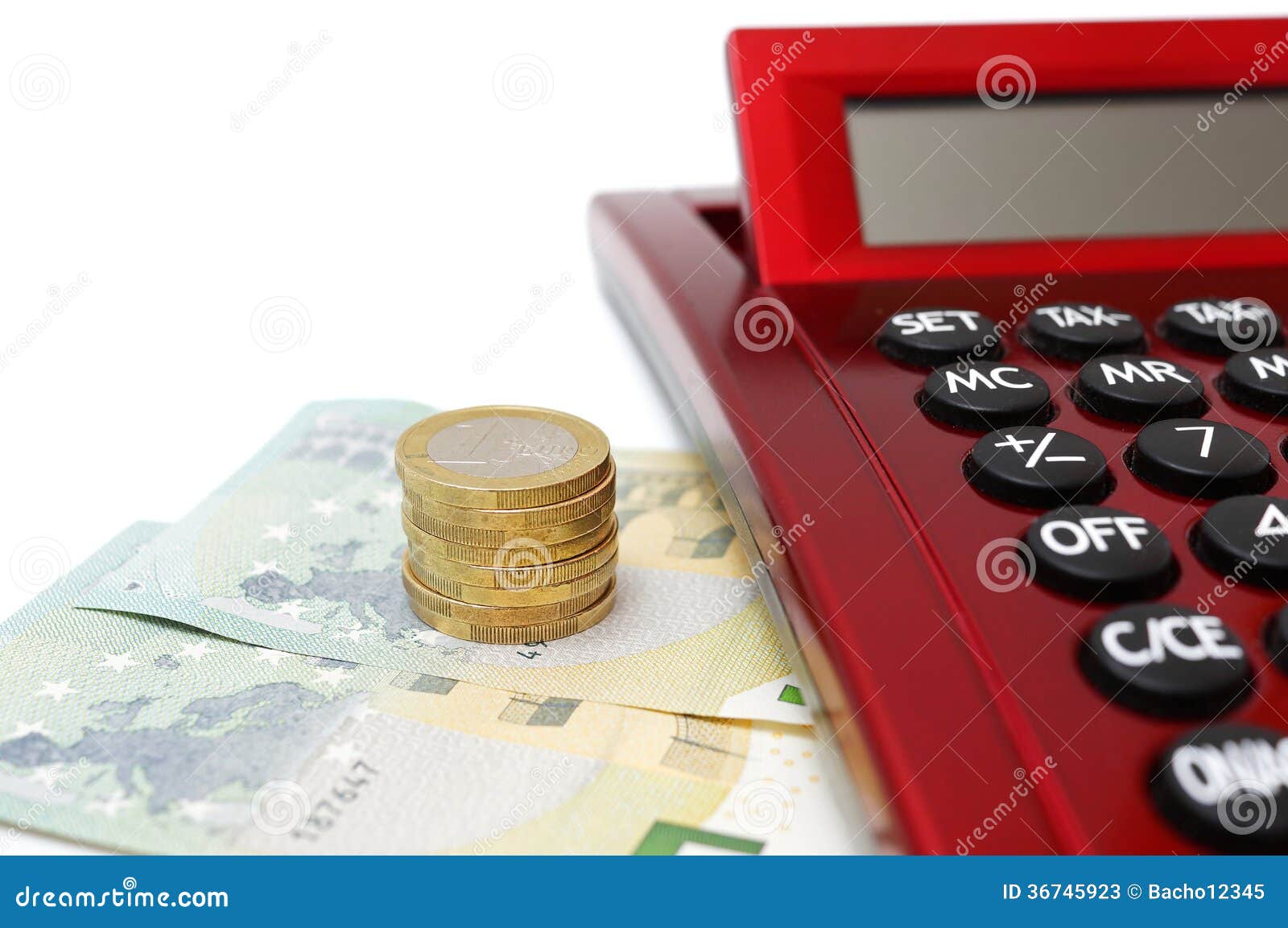 Savings Concept with Money and Calculator Stock Image - Image of ...