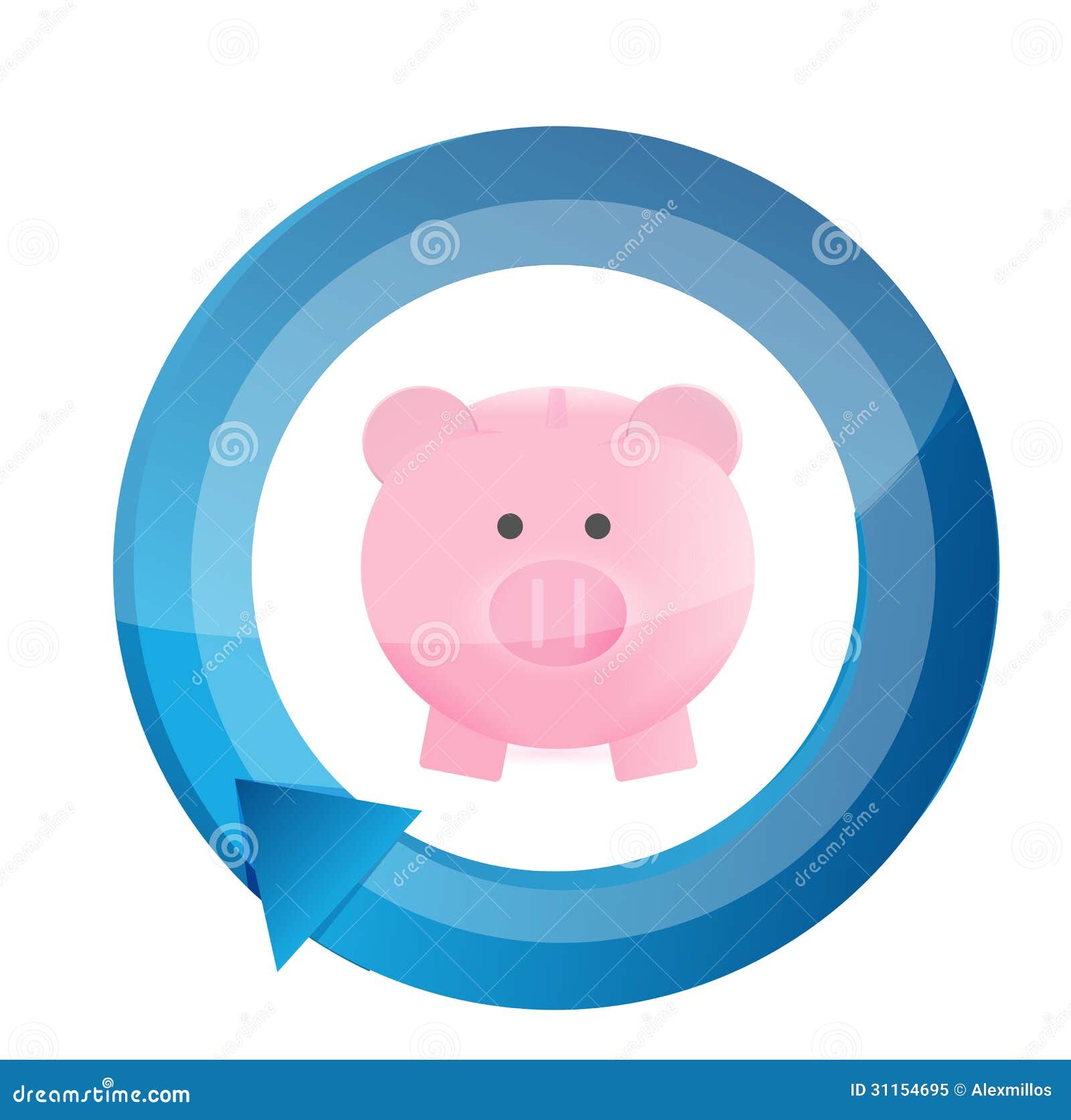 Savings cycle concept stock illustration. Illustration of cycle - 31154695