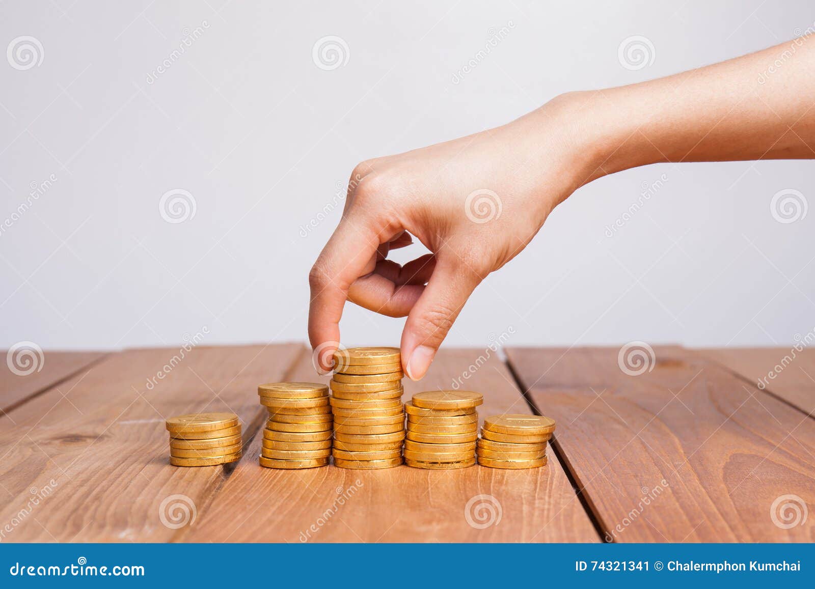 Stacking Gold Coins Royalty-Free Stock Photography | CartoonDealer.com ...